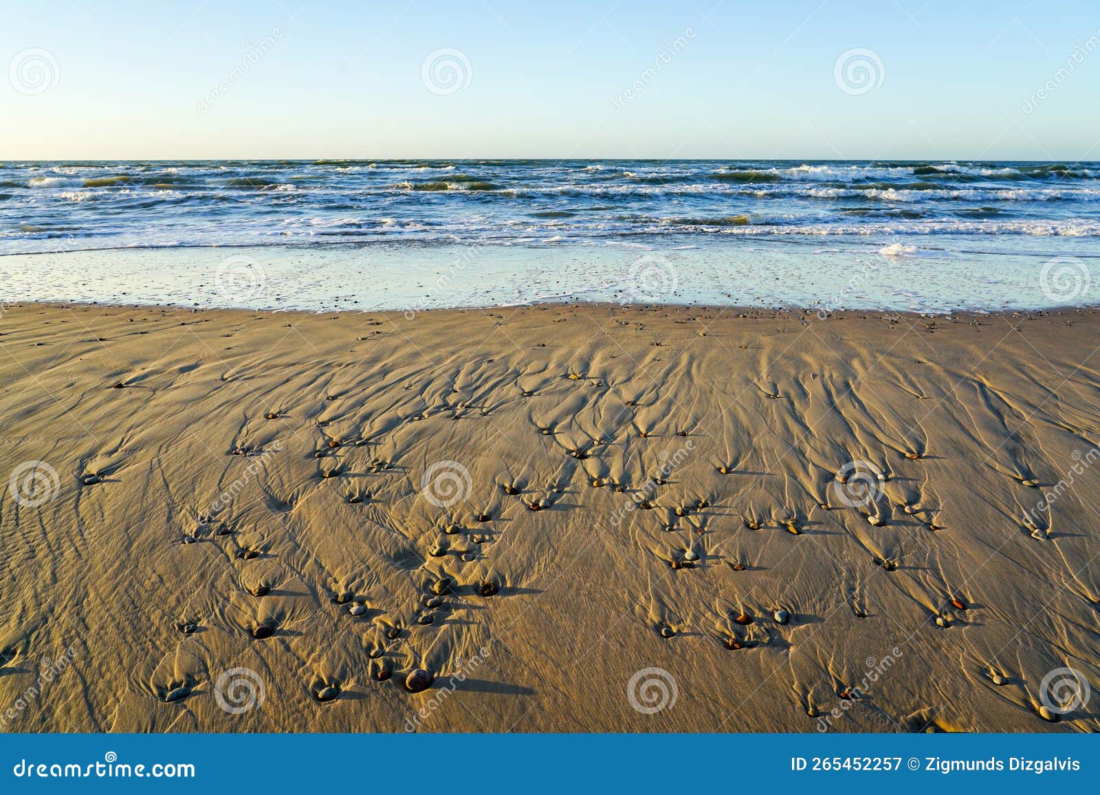 Small Pebbles in the Beach Sand, Interesting Sand Texture Created by ...