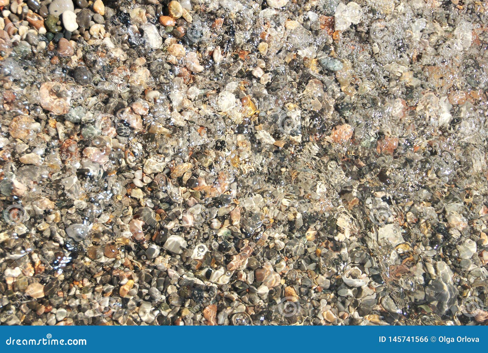Small Pebbles Pebbles Under the Water Surface Photo Background Stock ...