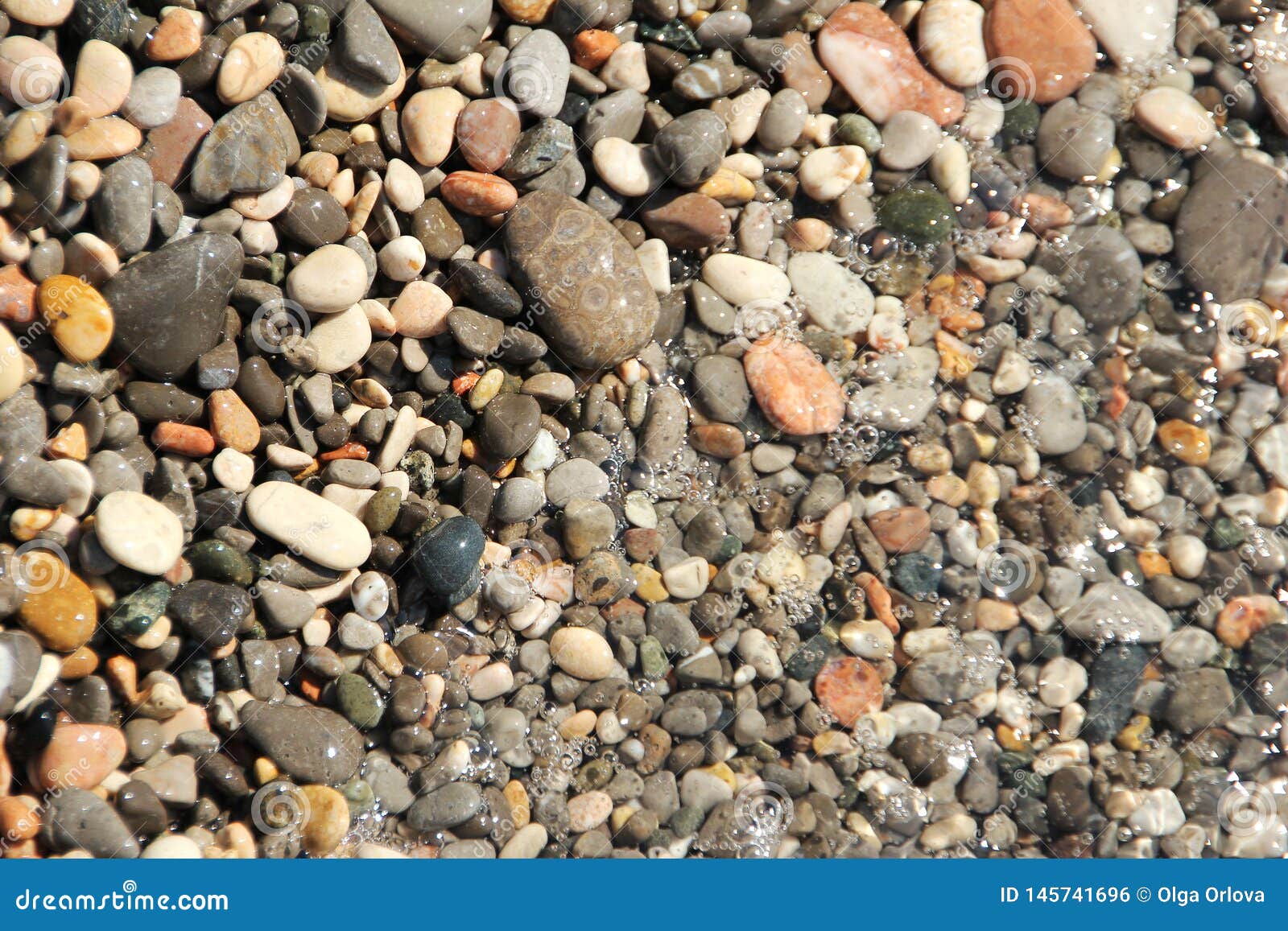 Small Pebbles Pebbles Under the Water Surface Photo Background Stock ...