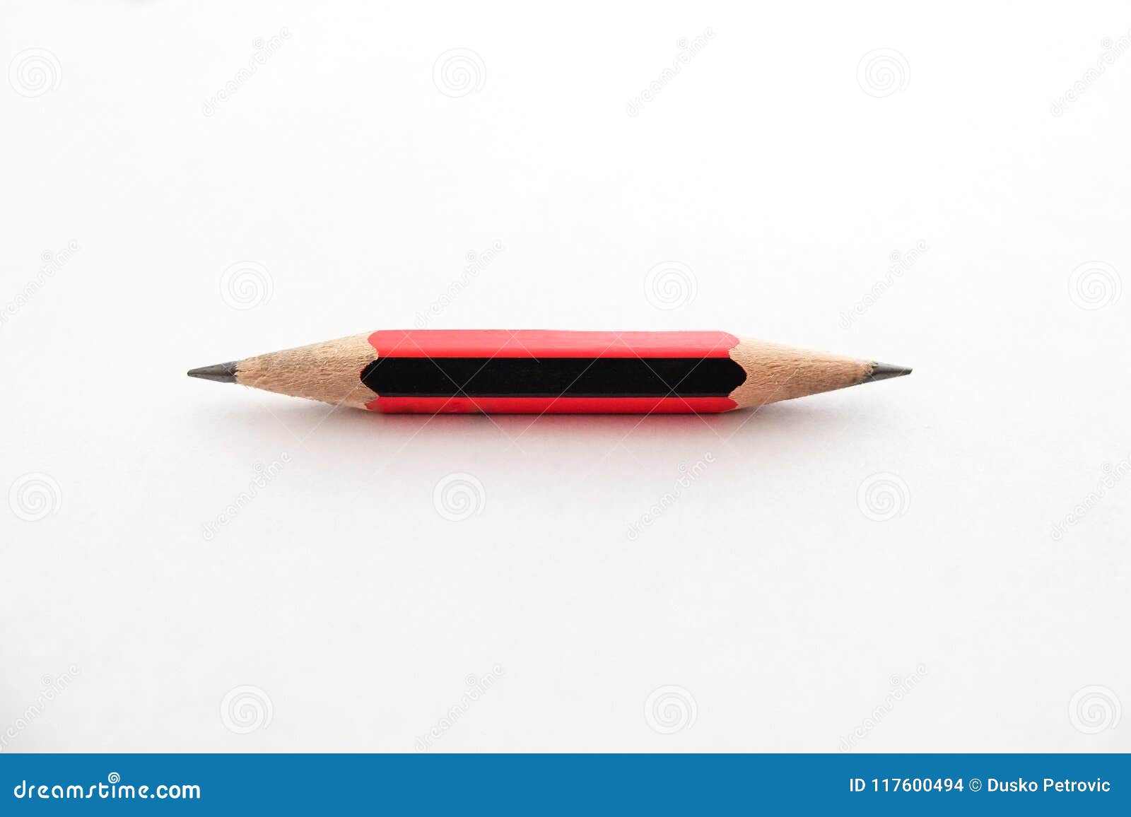 A Small Pencil, Sharpened at Both Ends, on a White Background Stock ... A Small Pencil, Sharpened at Both Ends, on a White Background Stock ...