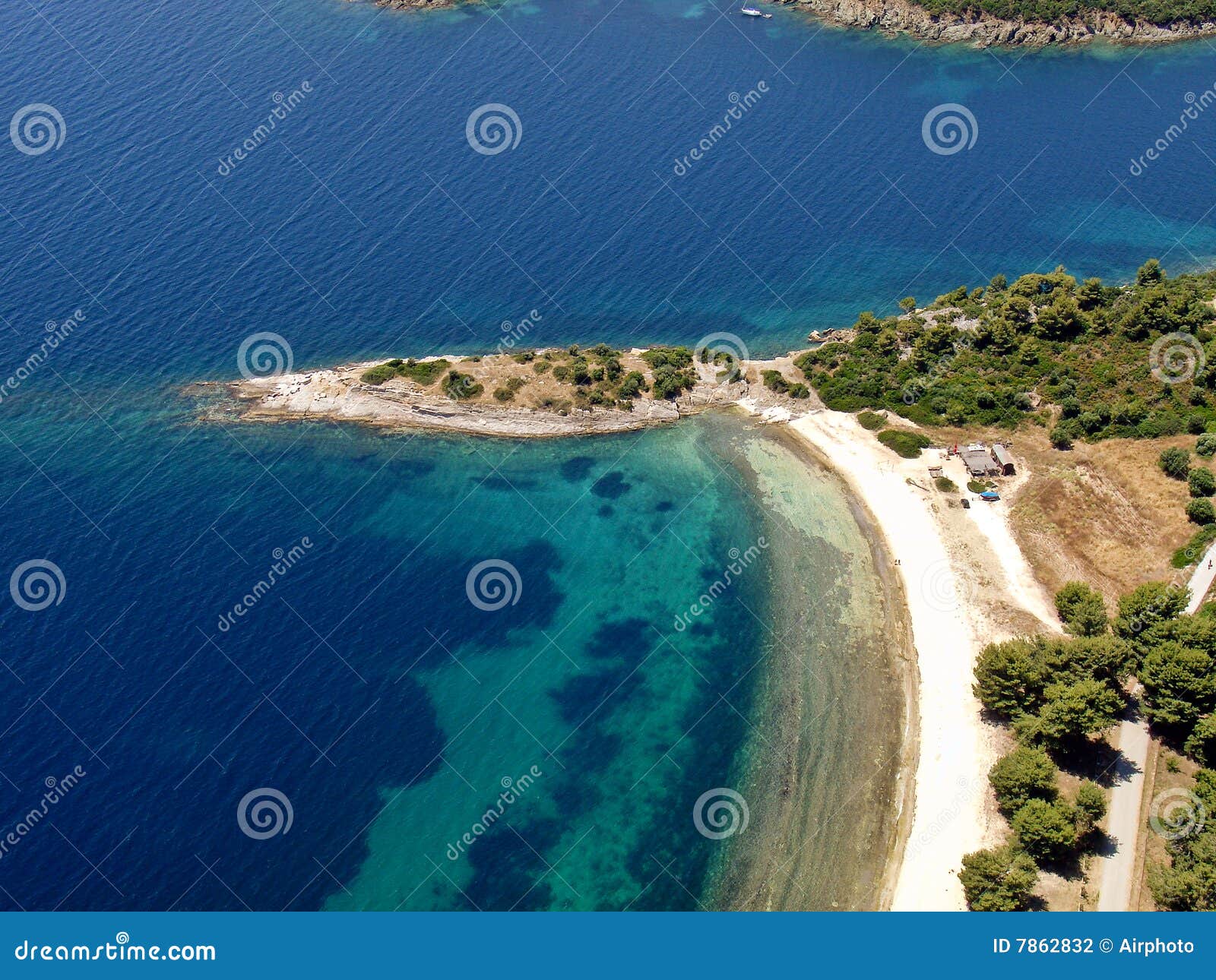 Small Peninsula Aerial View Stock Photo - Image of water, oblique: 7862832
