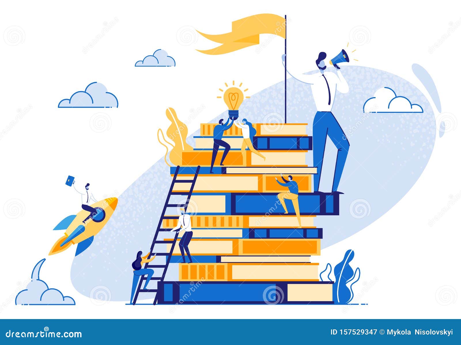 Curriculum Ladder That Leads To Success High In The Sky, To Symbolize ...