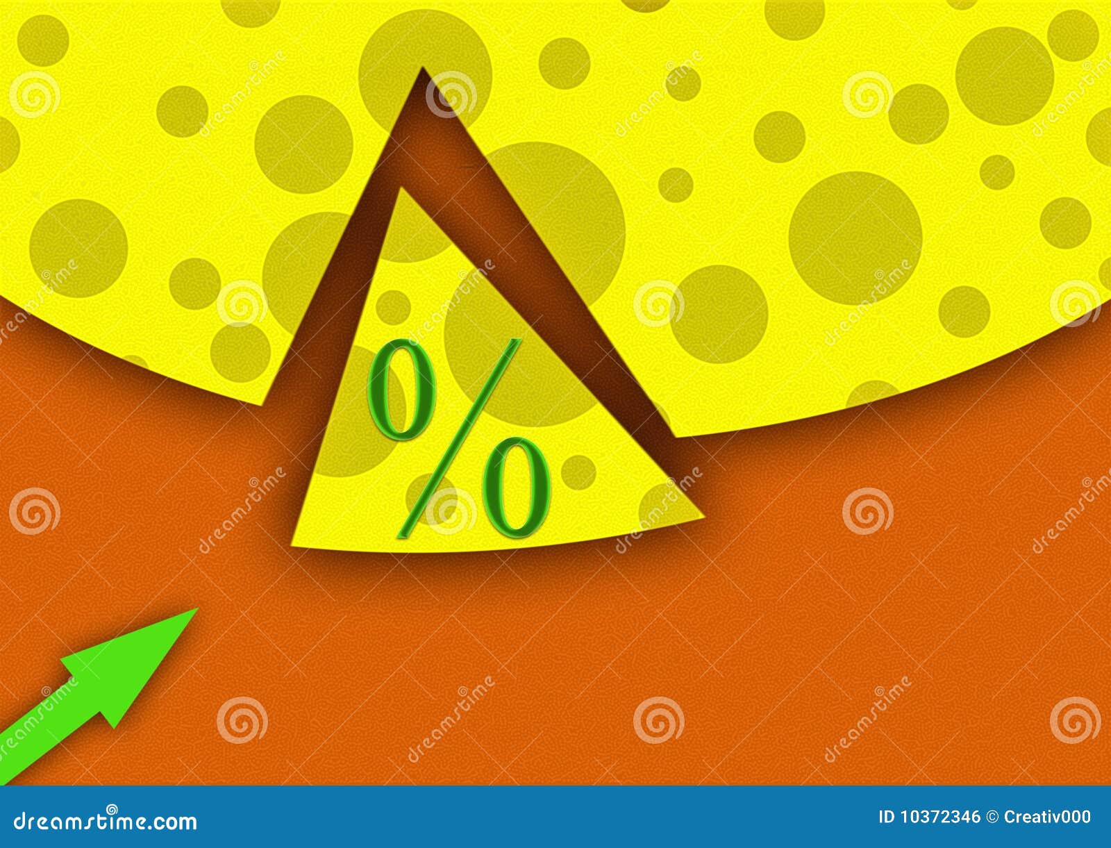 Small percentage stock illustration. Illustration of cheese - 10372346