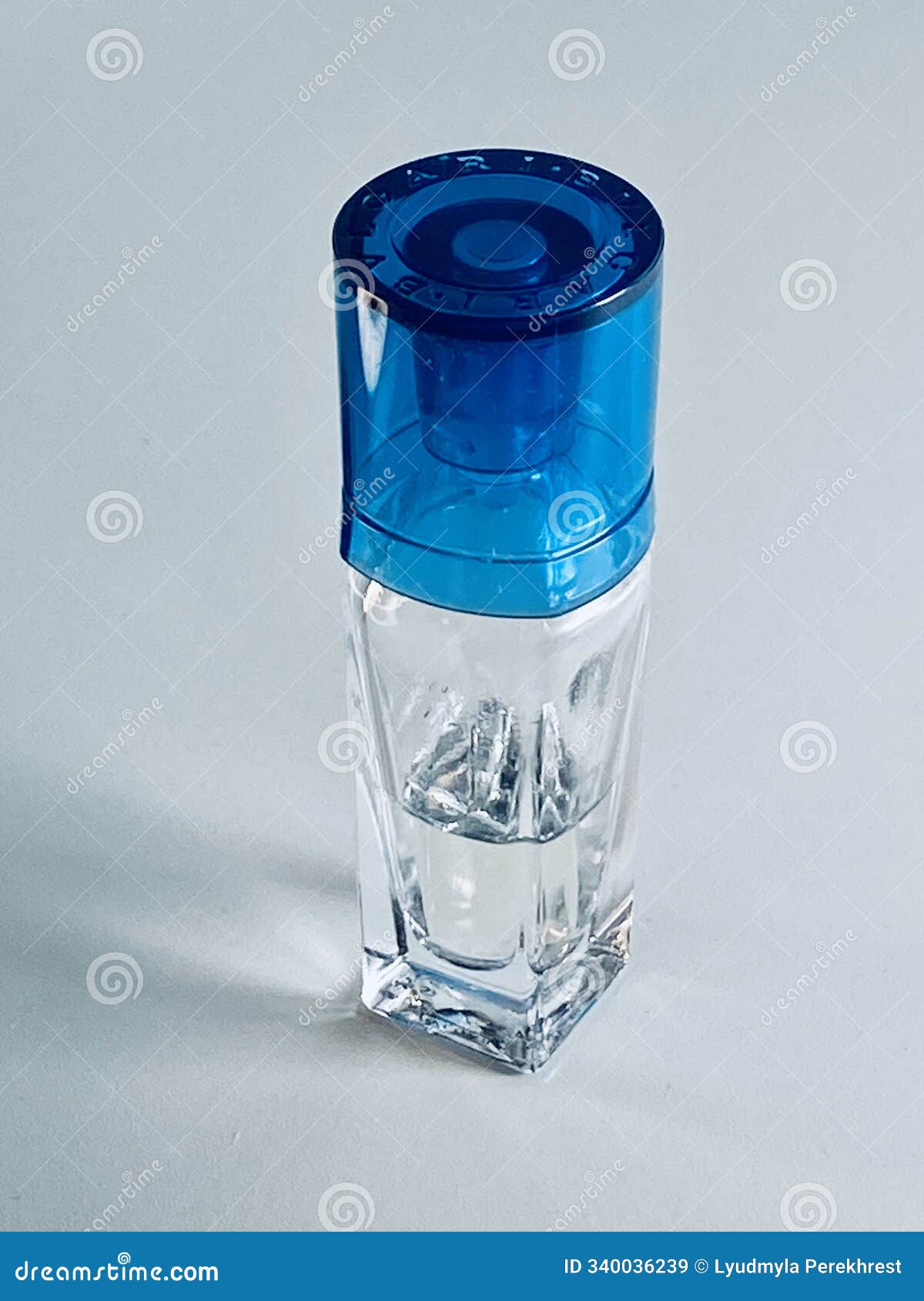 Small Perfume Glass Bottle Mockup of a Small Glass Perfume Stock ...