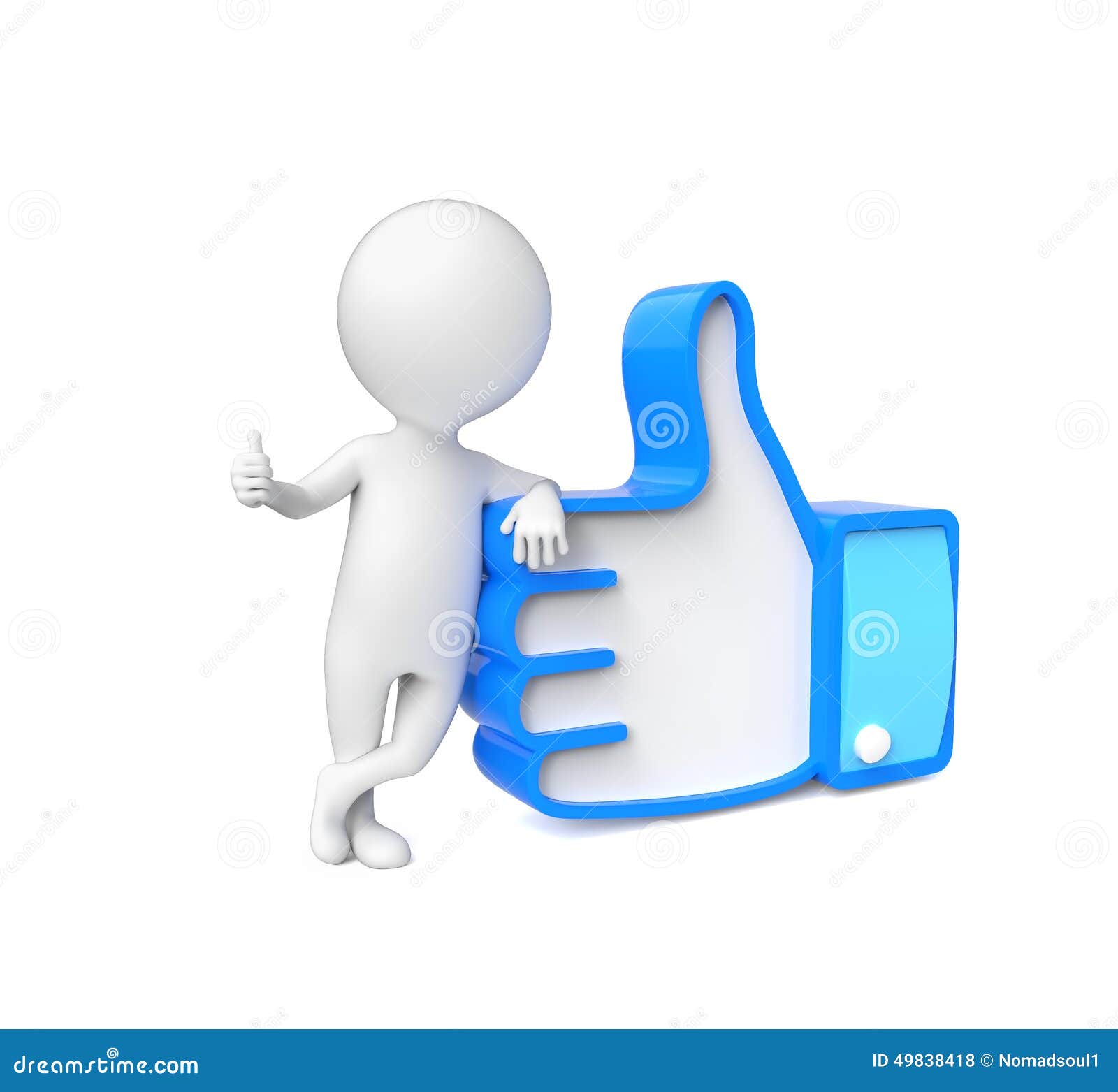 Small Person Showing Thumb Up Stock Illustration - Illustration of ...