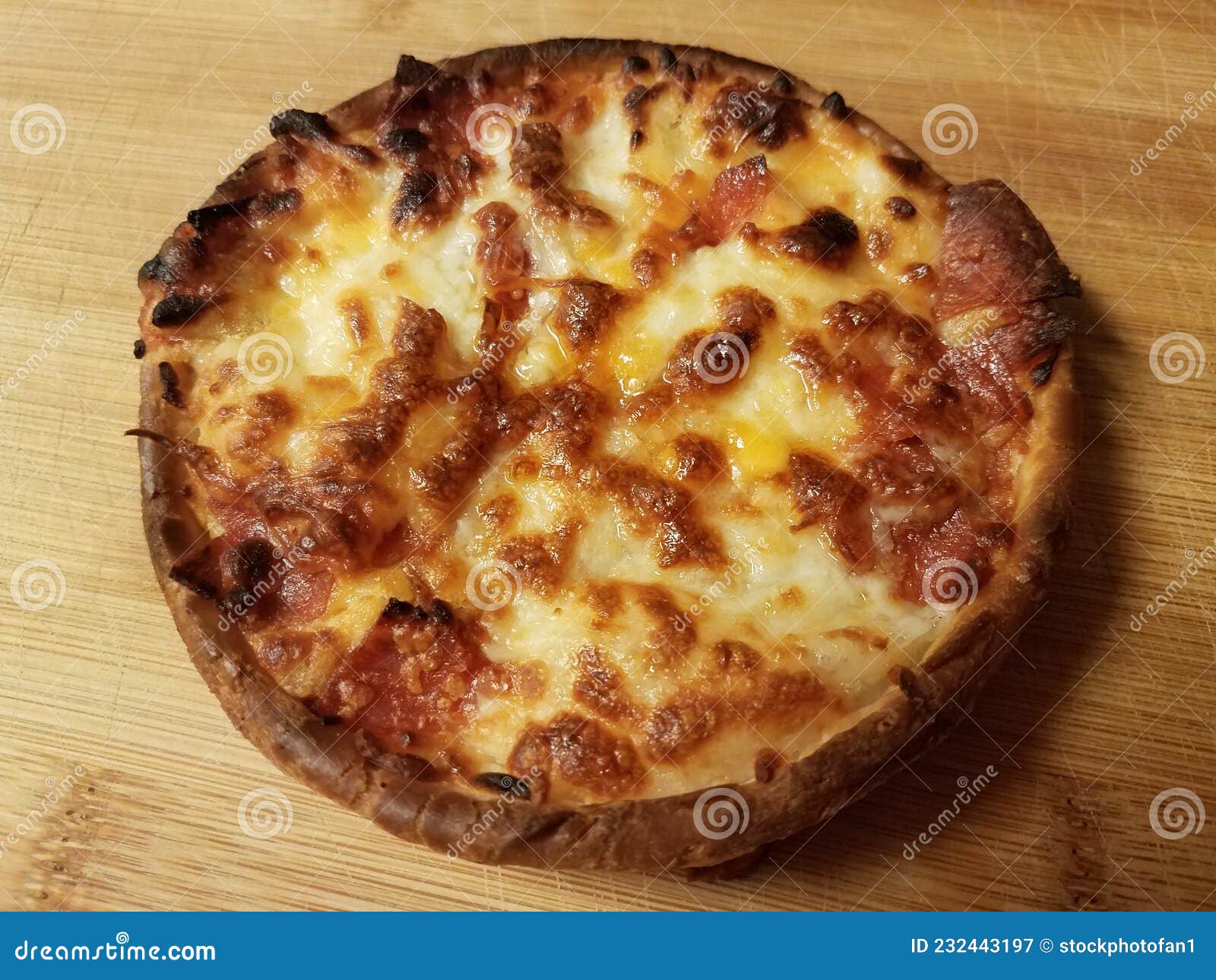 Small or Personal Size Pepperoni and Cheese Pizza Stock Image - Image ...