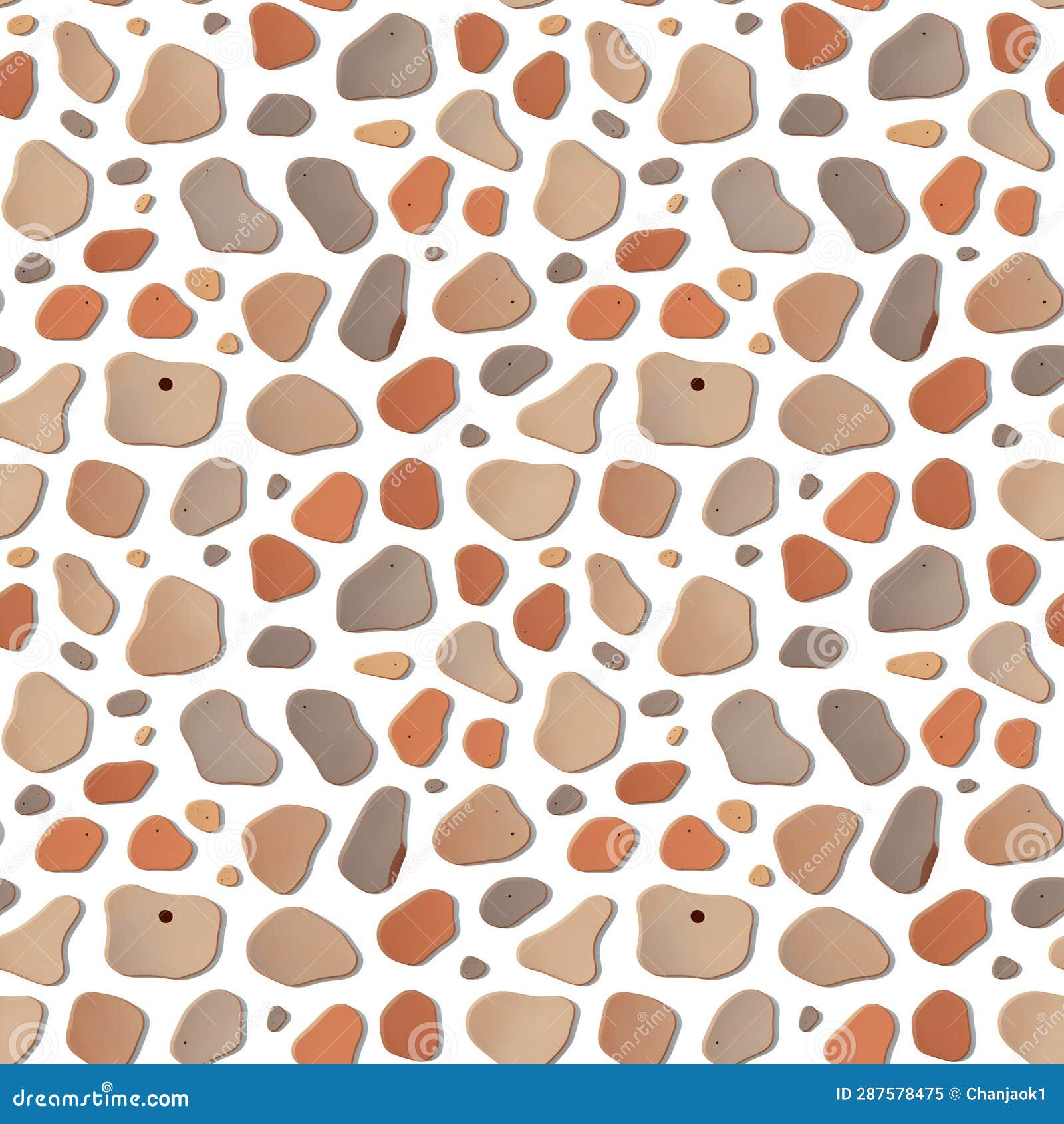 Small Piece of Rock Seamless Pattern on White Background. Seamless ...