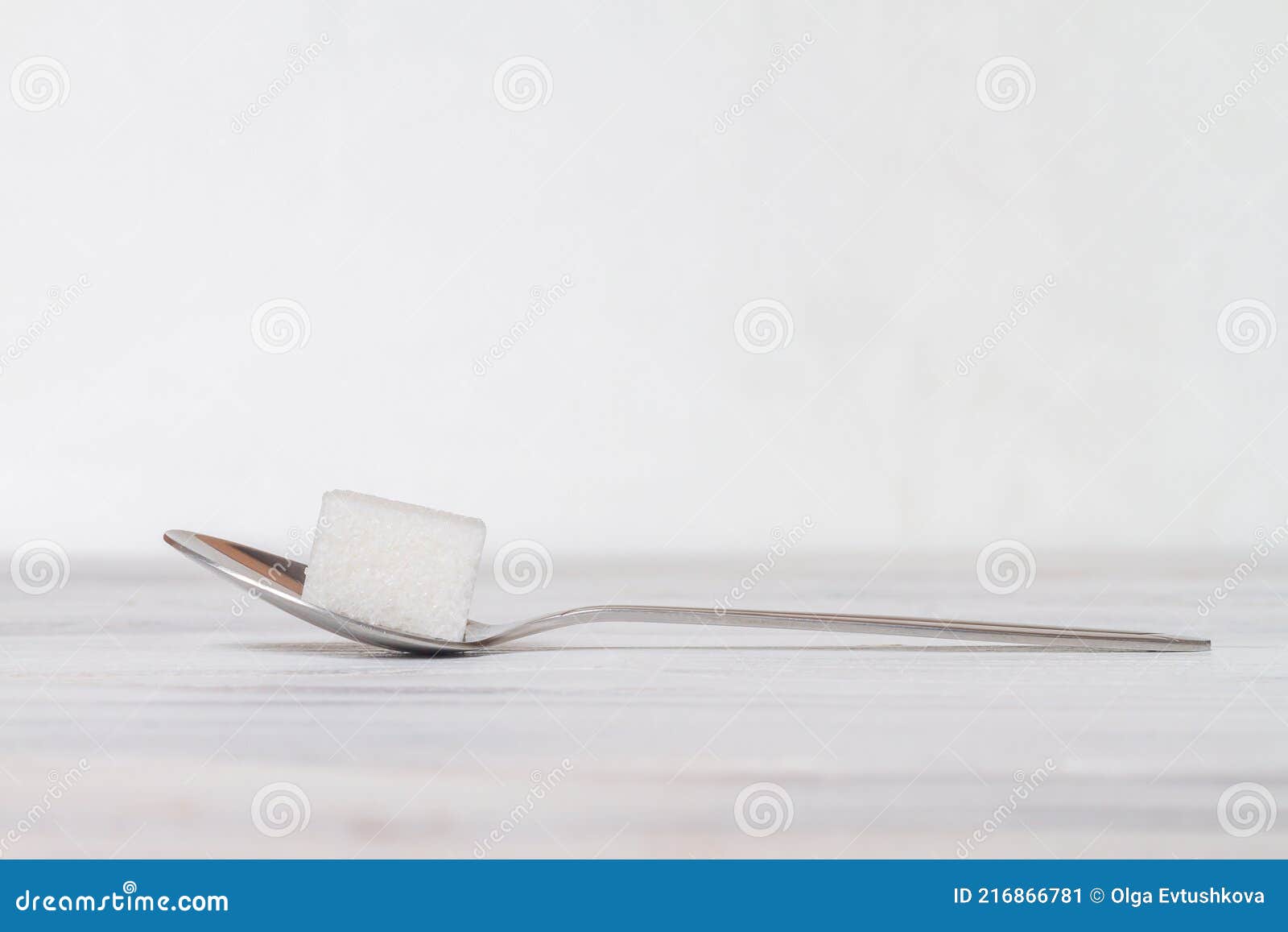 A Small Piece of White Sugar on a Teaspoon Stock Image - Image of bite ...