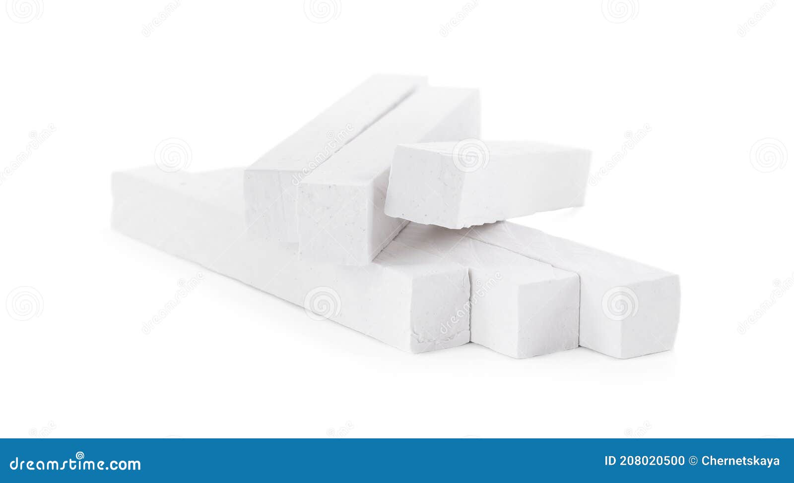 Small Pieces of Chalk on White Background Stock Photo - Image of chalk ...