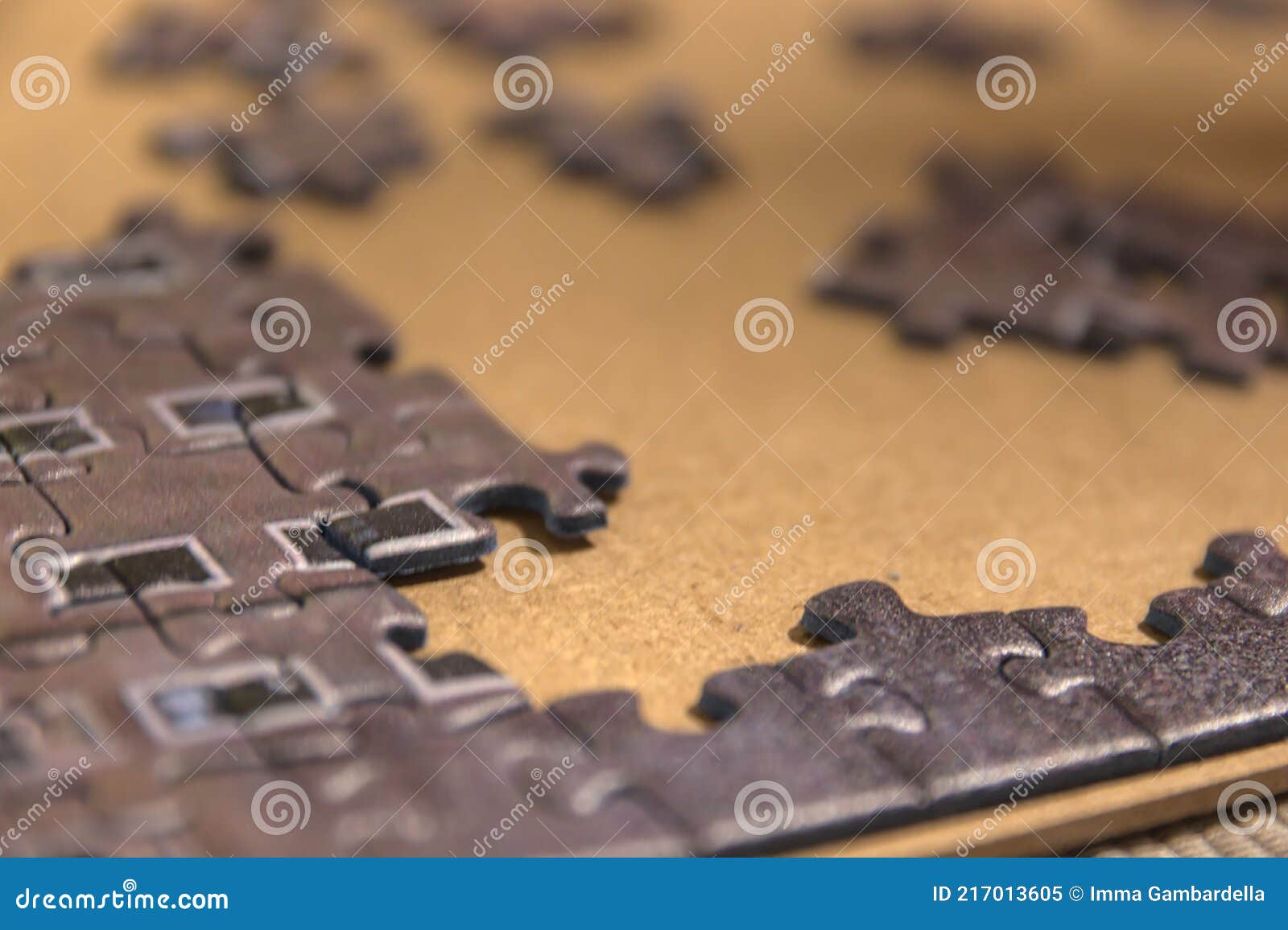 Small Pieces of a Puzzle, a Challenging Board Game. Stock Image - Image ...
