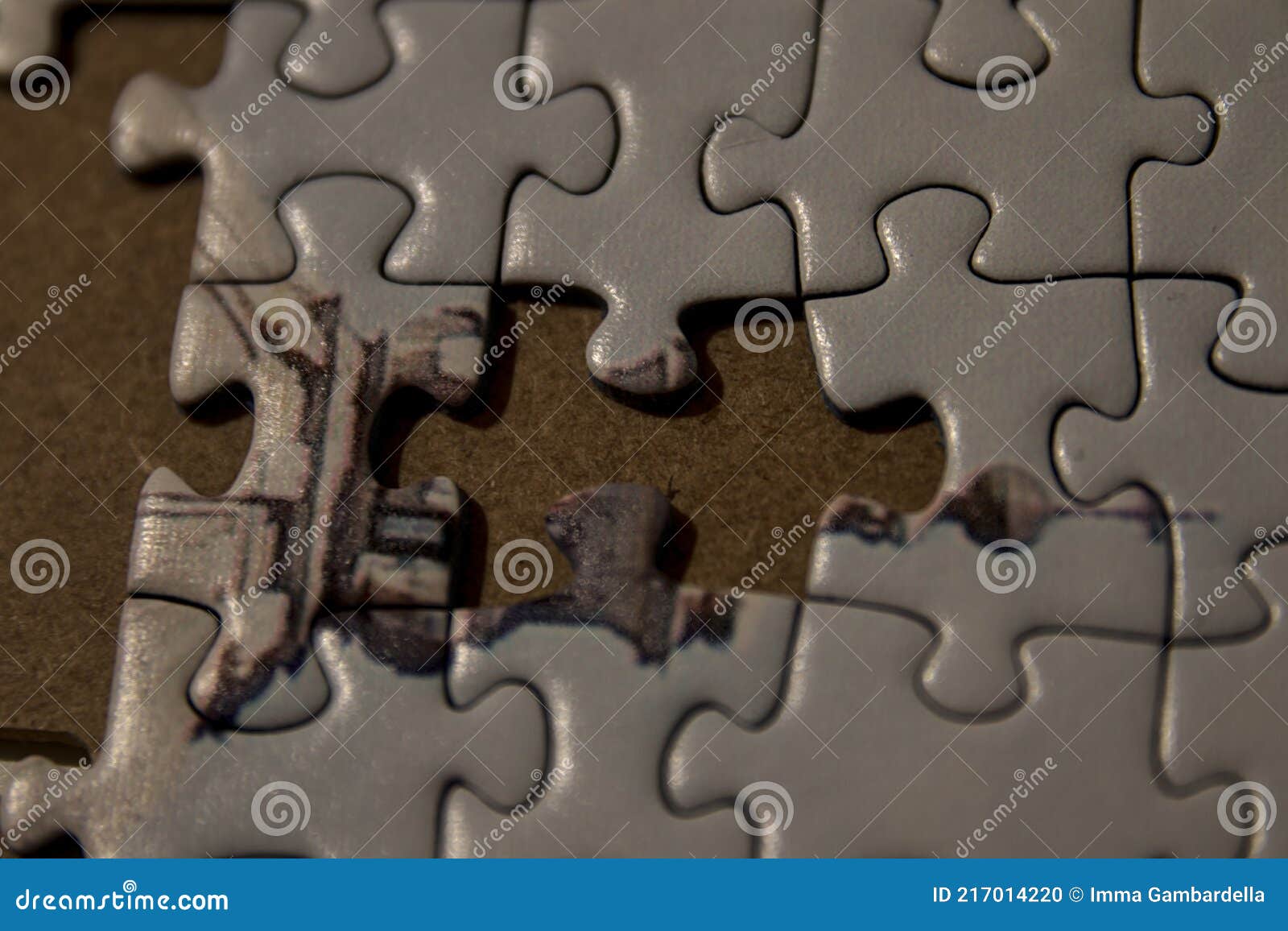 Small Pieces of a Puzzle, a Challenging Board Game. Stock Photo - Image ...