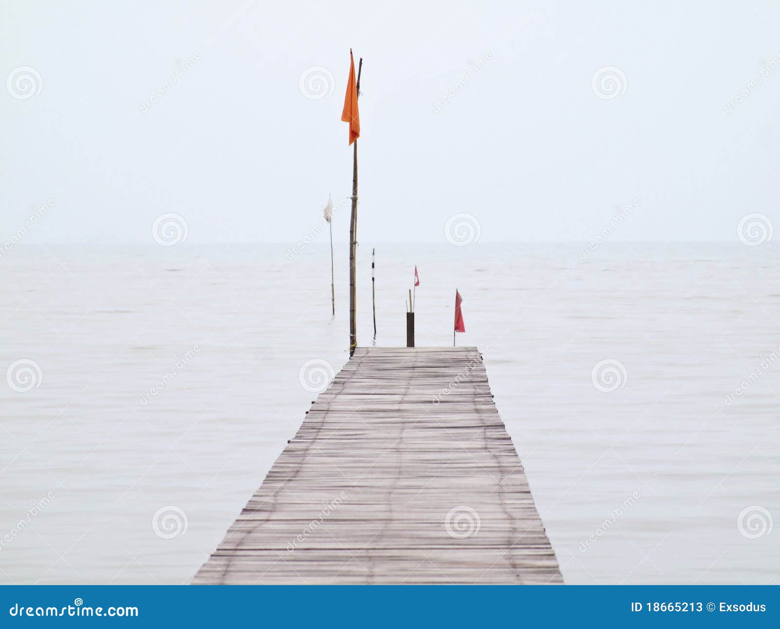 Small pier stock image. Image of exterior, mist, bridge - 18665213
