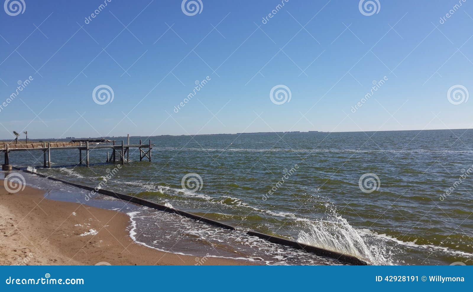 Small Pier stock image. Image of litle, surf, water, coast - 42928191