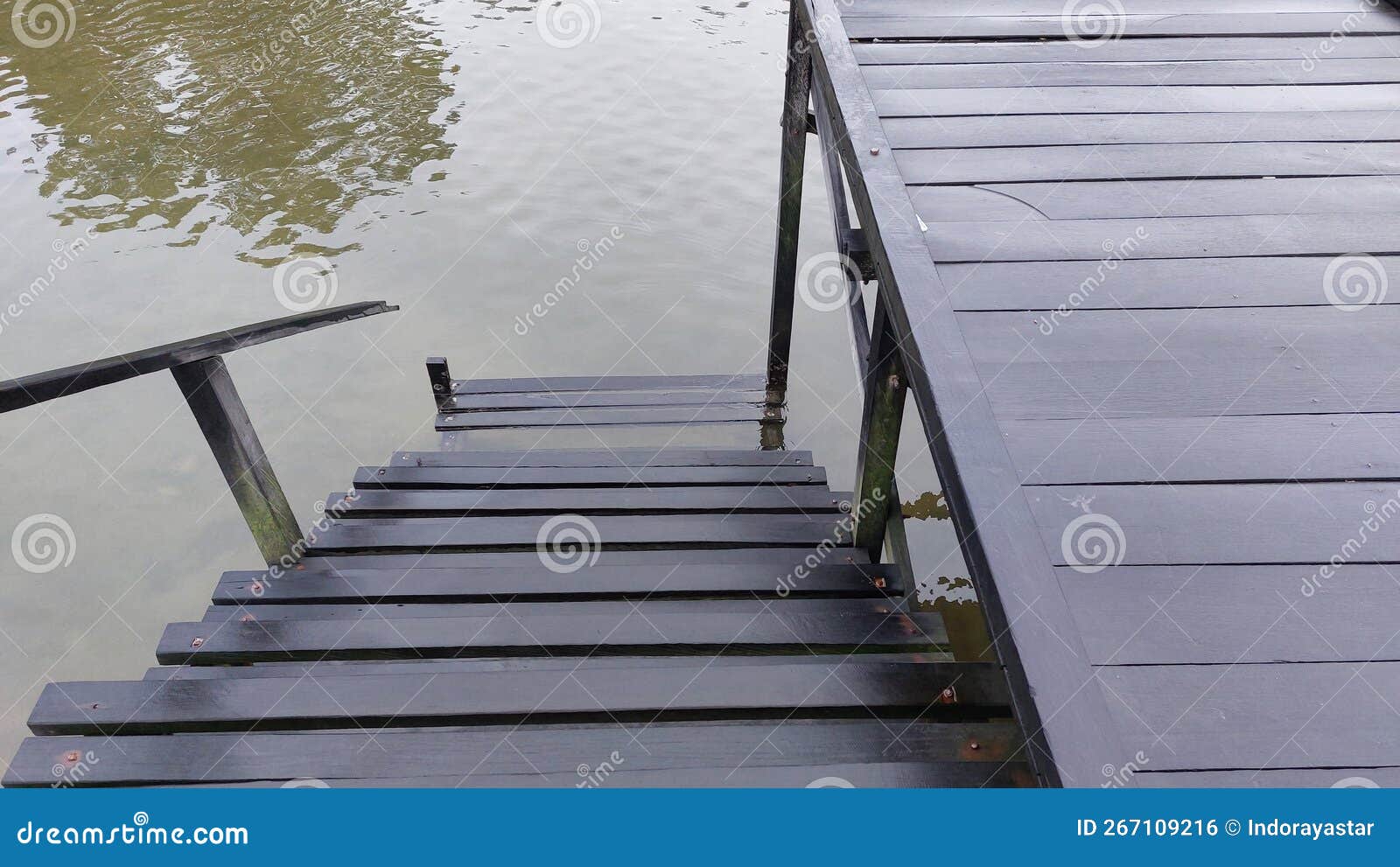Small pier on the seafront stock photo. Image of flooring - 267109216