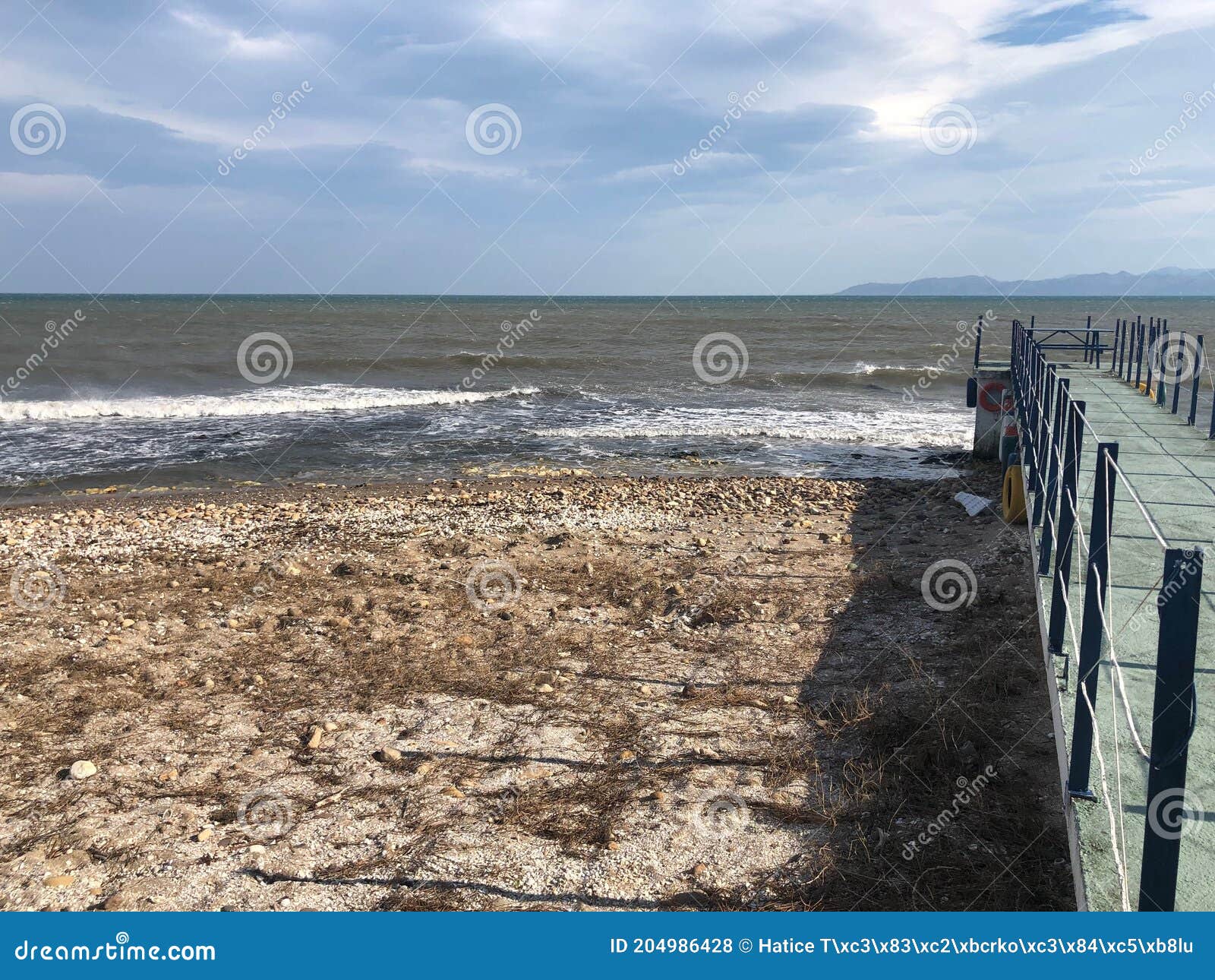 A Small Pier Structure by the Sea Stock Photo - Image of pier, cloud ...