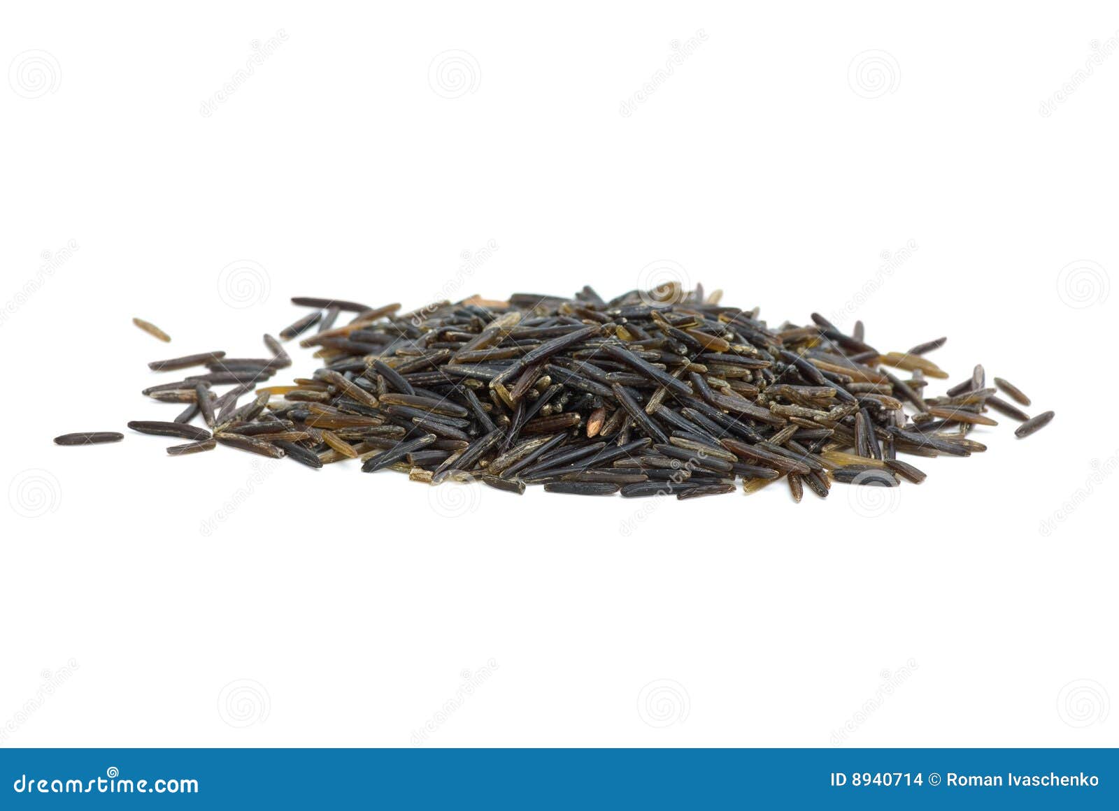 Small Pile of Black Wild Rice Stock Photo - Image of healthy, paddy ...