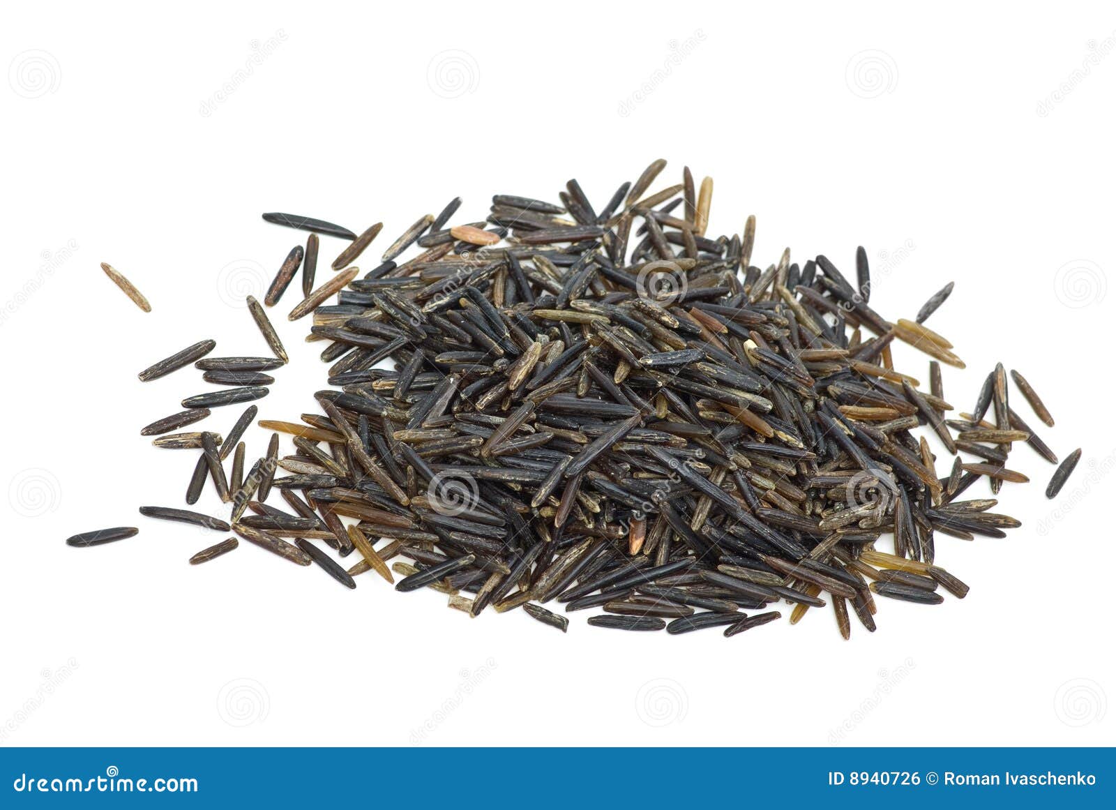 Small Pile of Black Wild Rice Stock Photo - Image of ingredient, wild ...