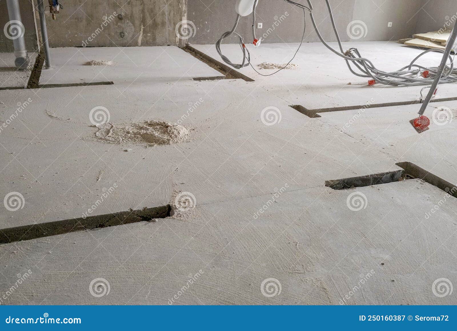 Small Pile of Construction Plaster on the Floor Stock Image - Image of ...