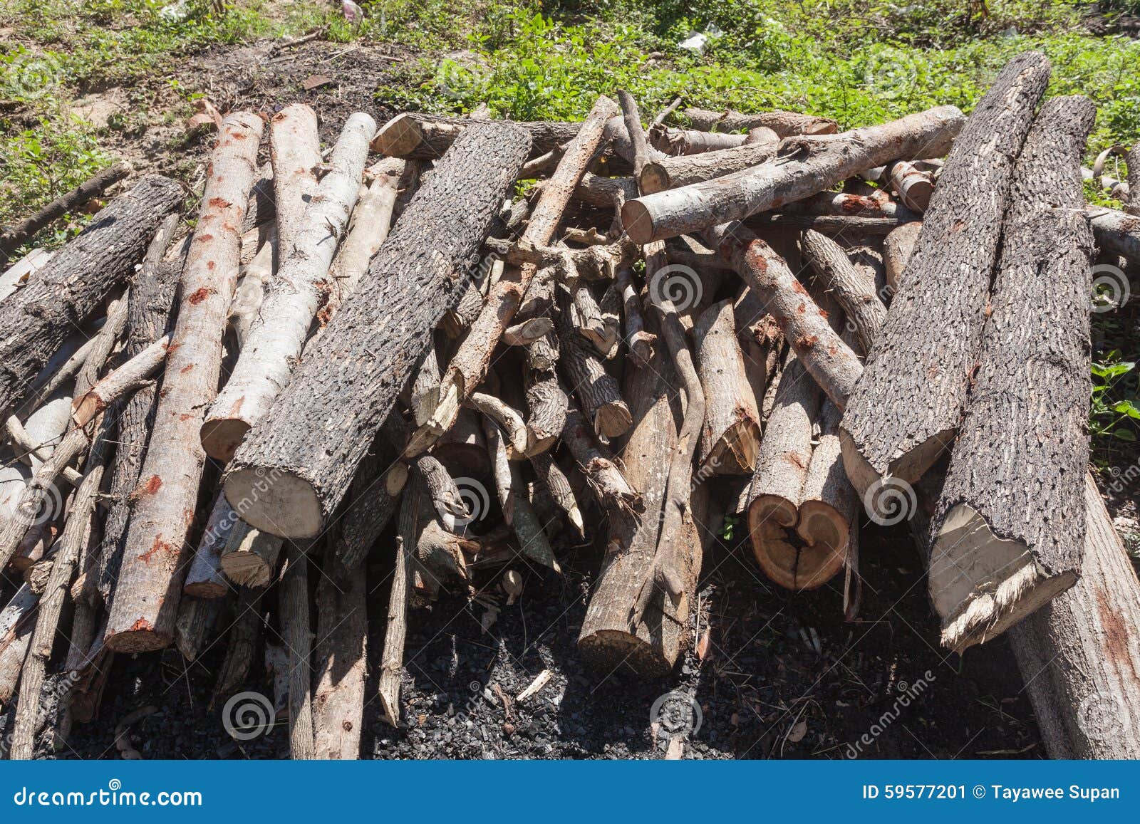 A Small Pile of Logs in Countryside , Firewood Stack Stock Image ...