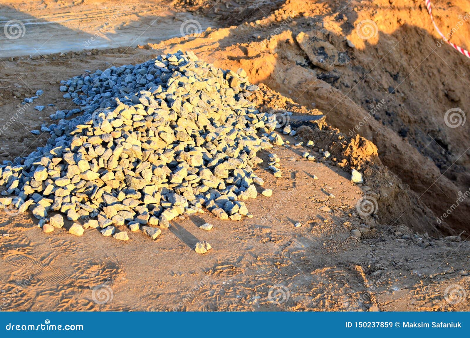A Small Pile of Stones or Gravel on the Ground Stock Image - Image of ...