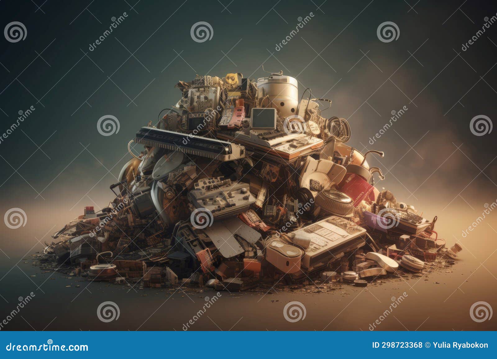 Small Pile Waste of Different Garbage. Generate Ai Stock Illustration ...