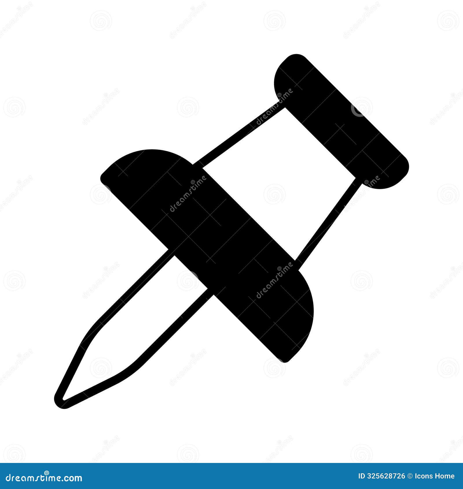 A Small Pin with a Flat, Wide Head, Used To Attach Papers or Documents ...