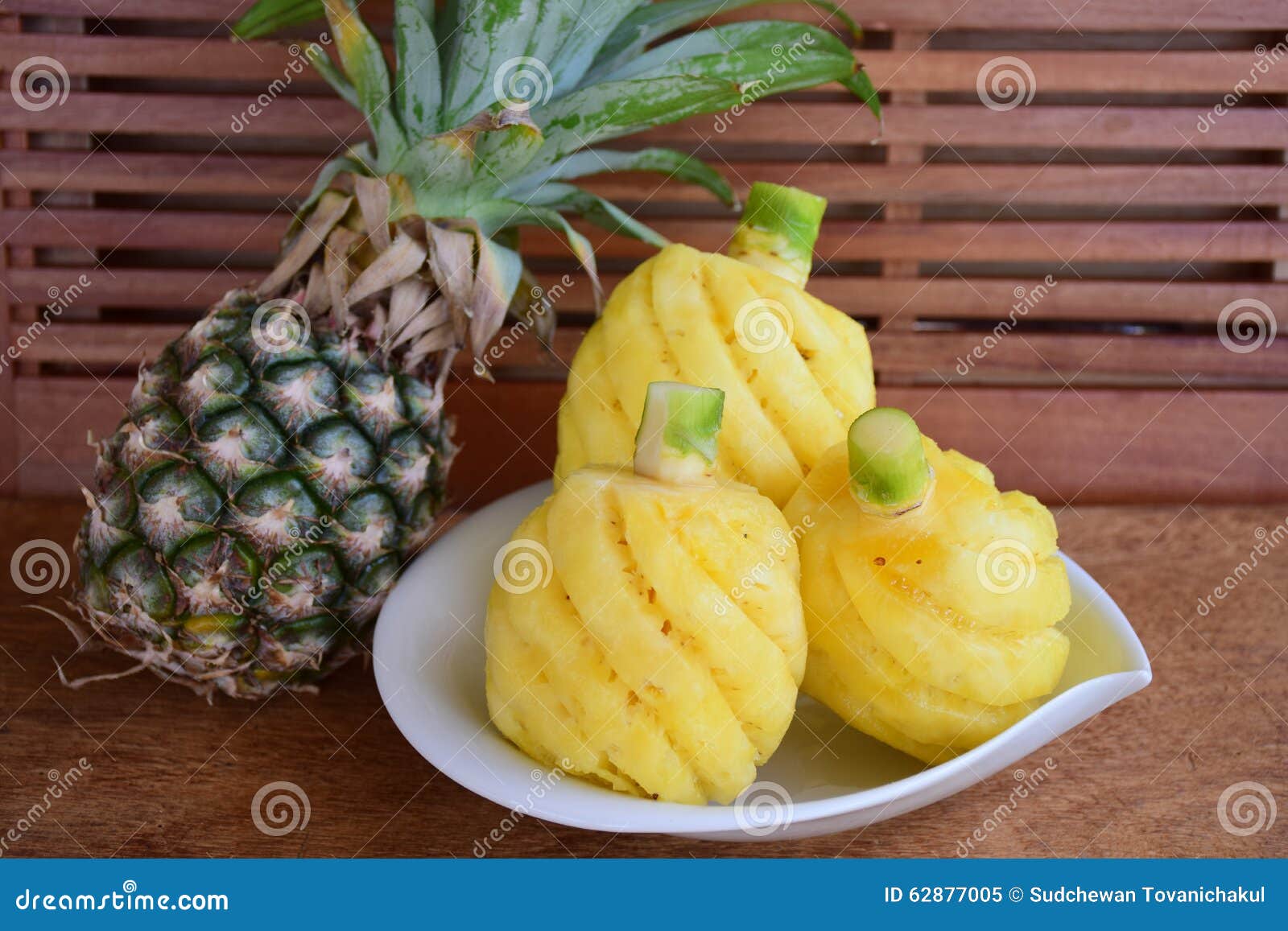 Small Pineapples stock image. Image of wood, delicious - 62877005