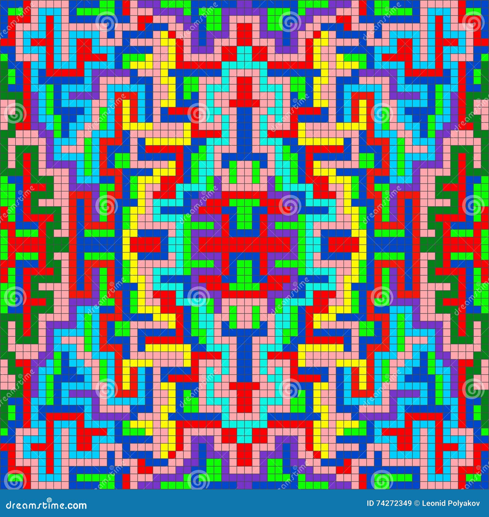 Small Pixels Colored Geometric Abstract Pattern Stock Vector ...