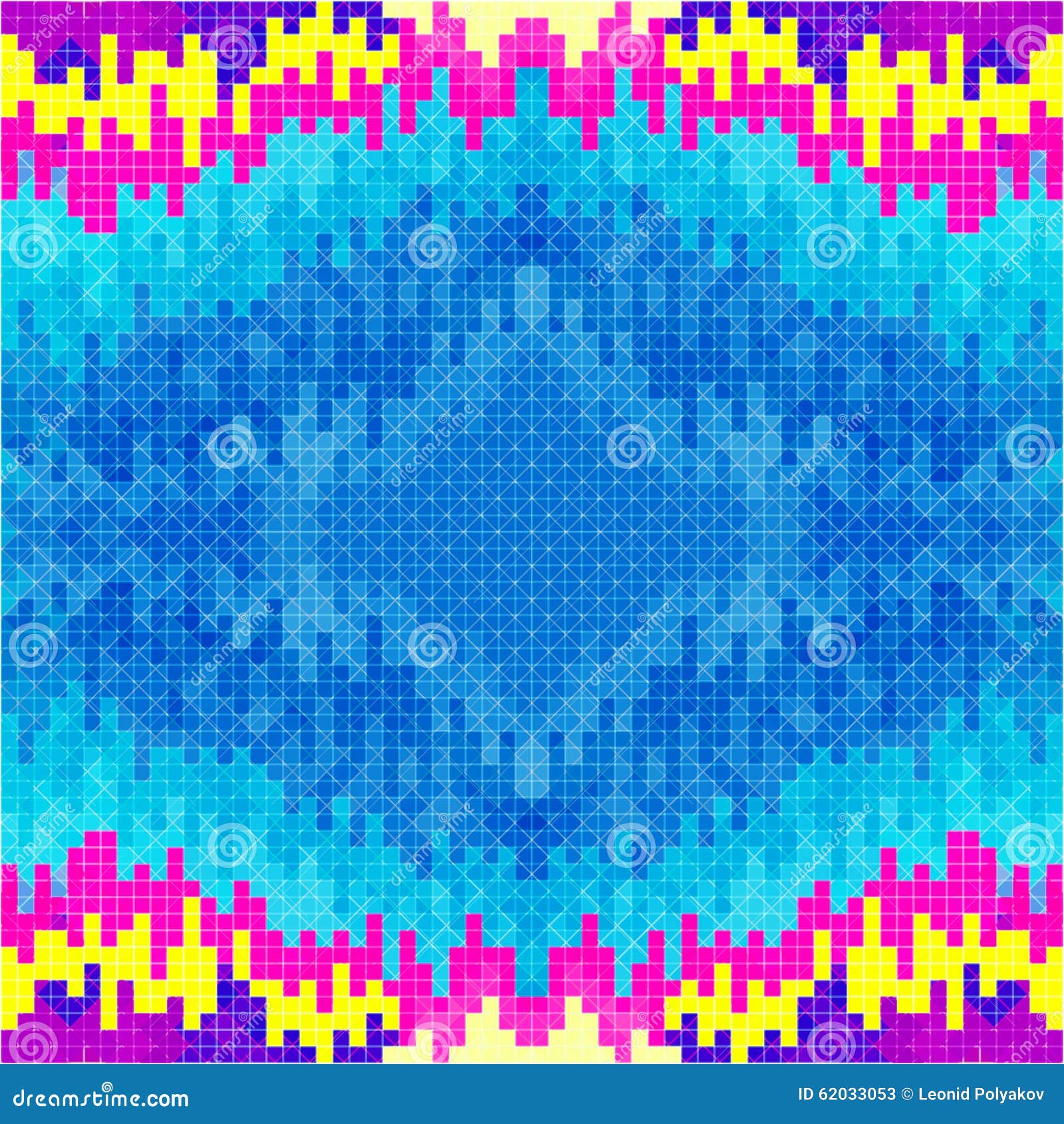 Small Pixels Psychedelic Colored Geometric Background Stock Vector ...