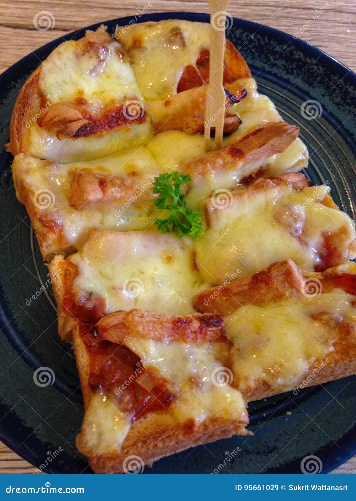 Small Pizza stock image. Image of table, food, delicious - 95661029