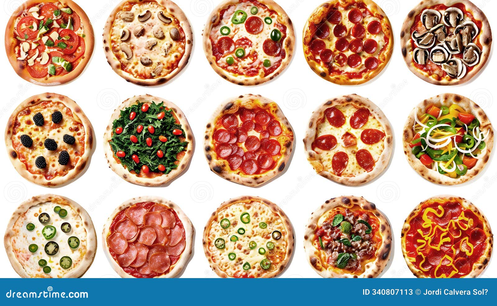 Small Pizza Images on White Background. Cut Out Stock Illustration ...