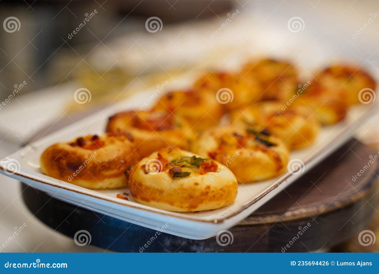 Small Pizza Plate and Coffee Break Stock Photo - Image of small, snack ...