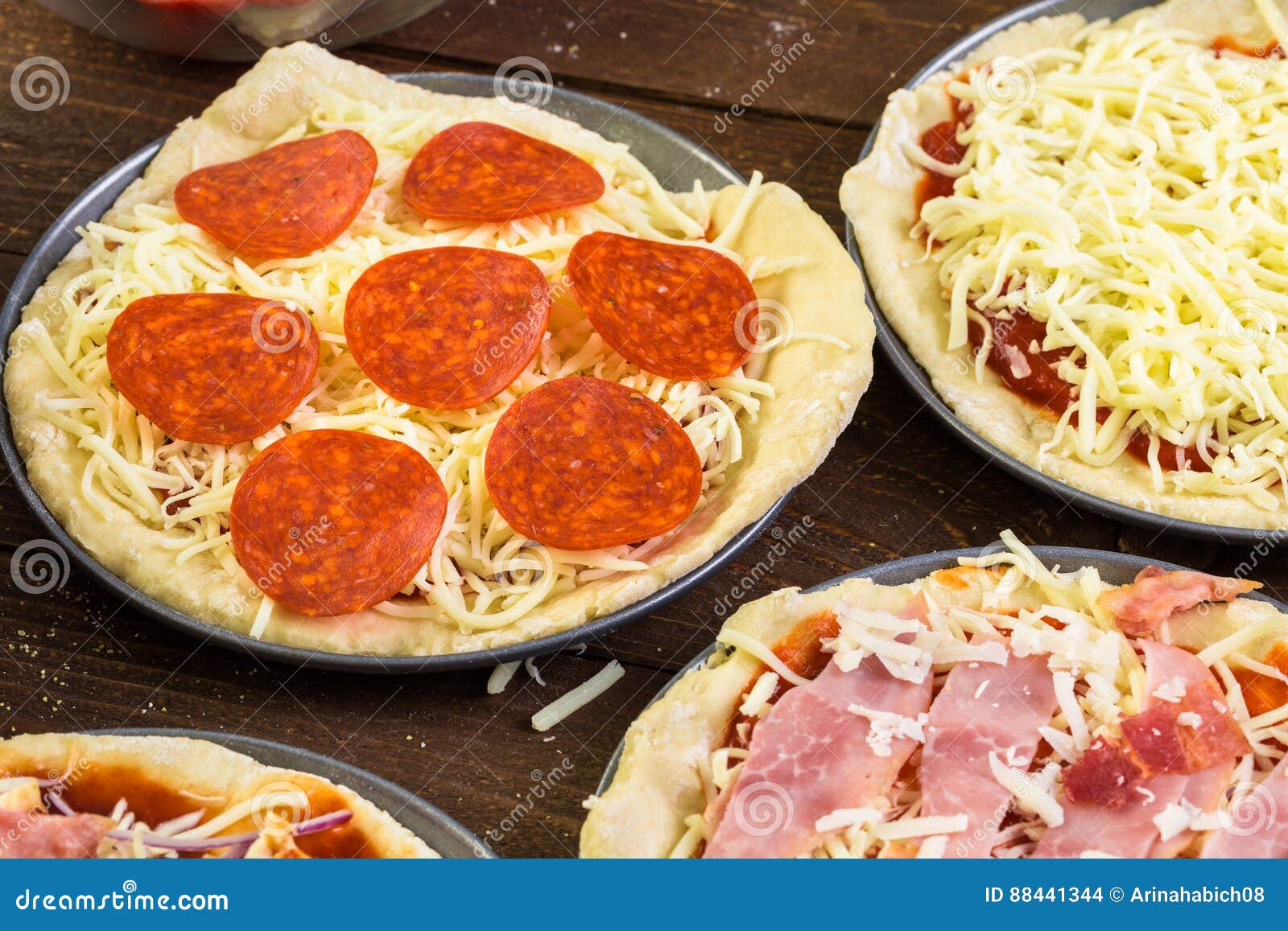 Small pizzas stock photo. Image of heritage, italiano - 88441344