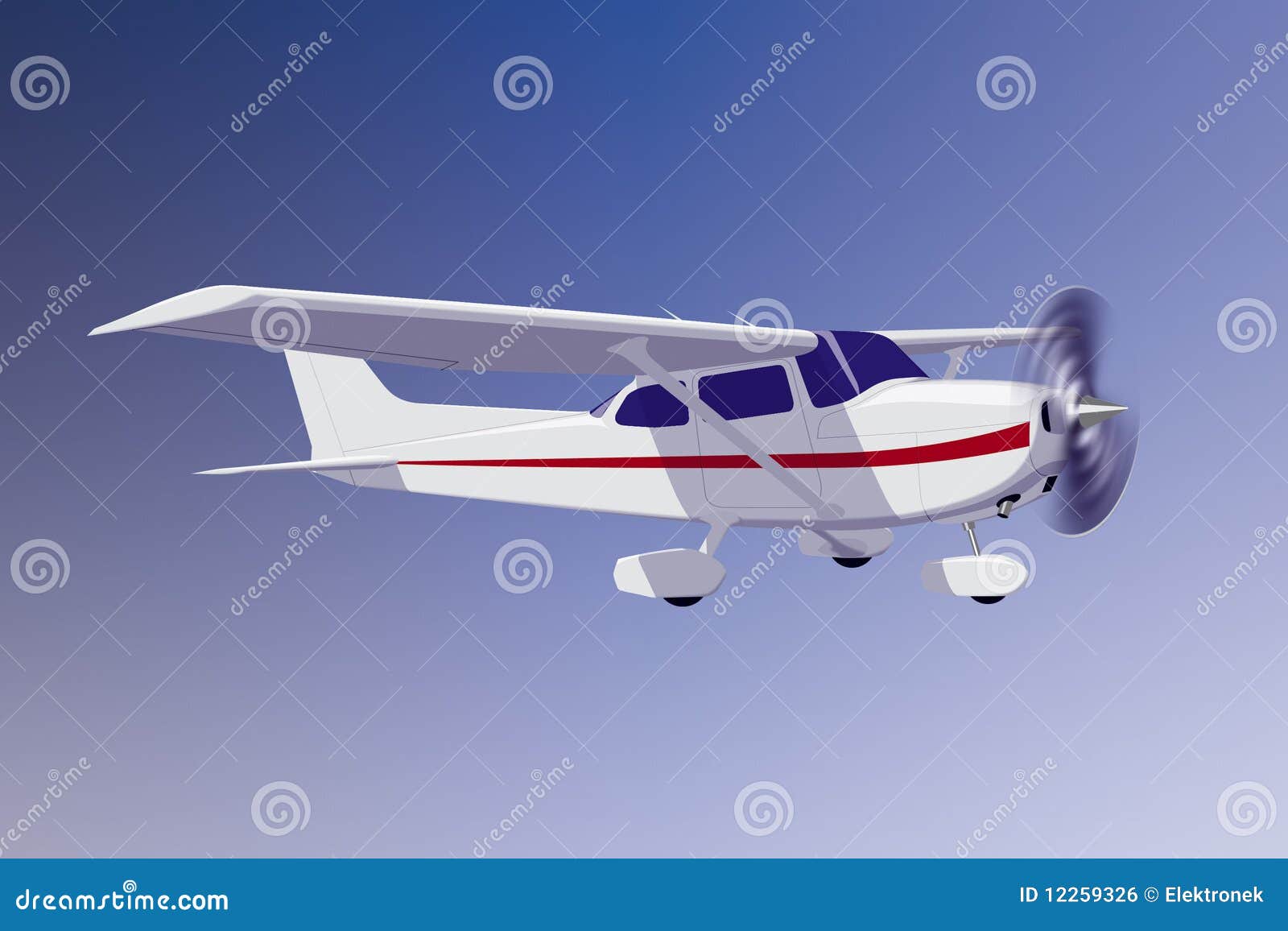 Set Of Cessna Plane Logo Cartoon Icon Design Template With Various ...
