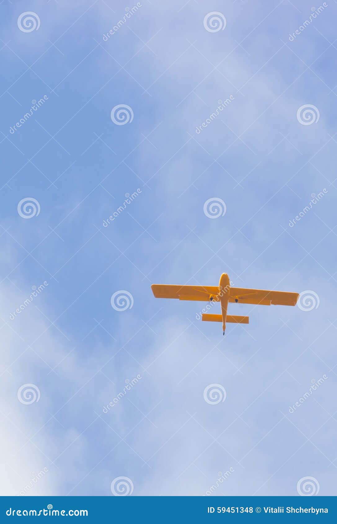 Small plane in the air. stock photo. Image of pilot, airplane - 59451348