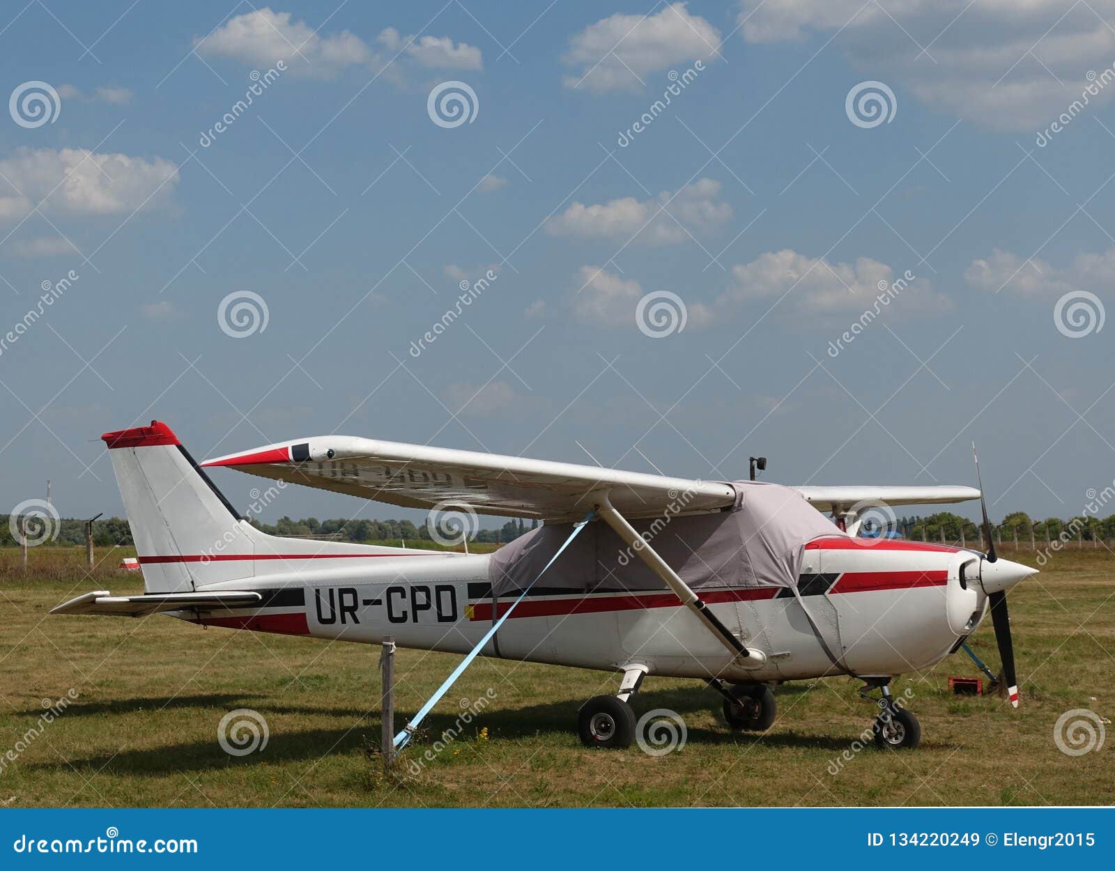 Small Plane on the Airfield Editorial Stock Image - Image of horizontal ...