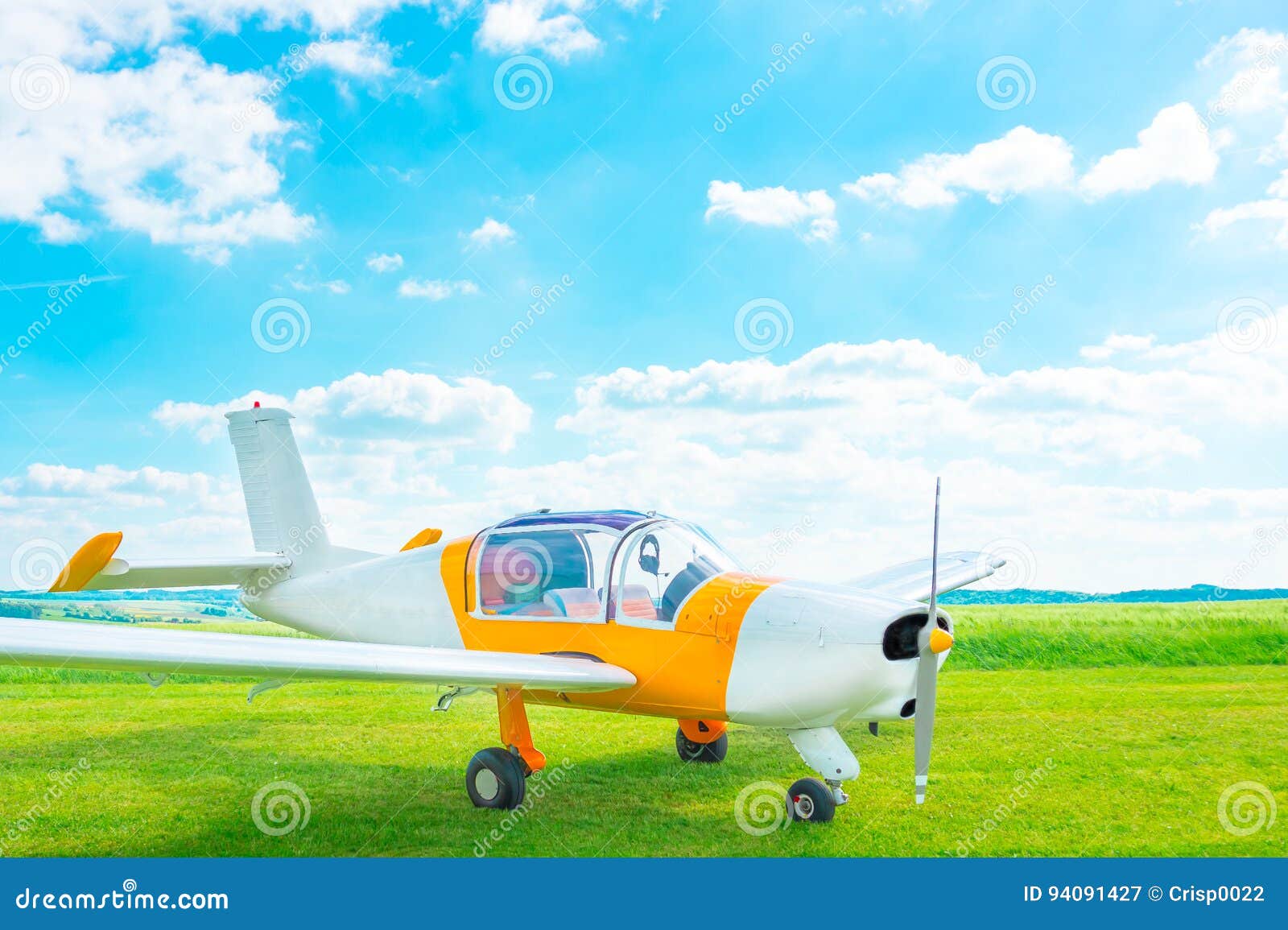 Small plane stock image. Image of blue, airoplane, expensive - 94091427