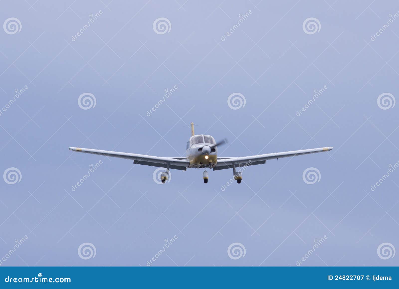 Small plane on approach stock image. Image of trip, airplane - 24822707