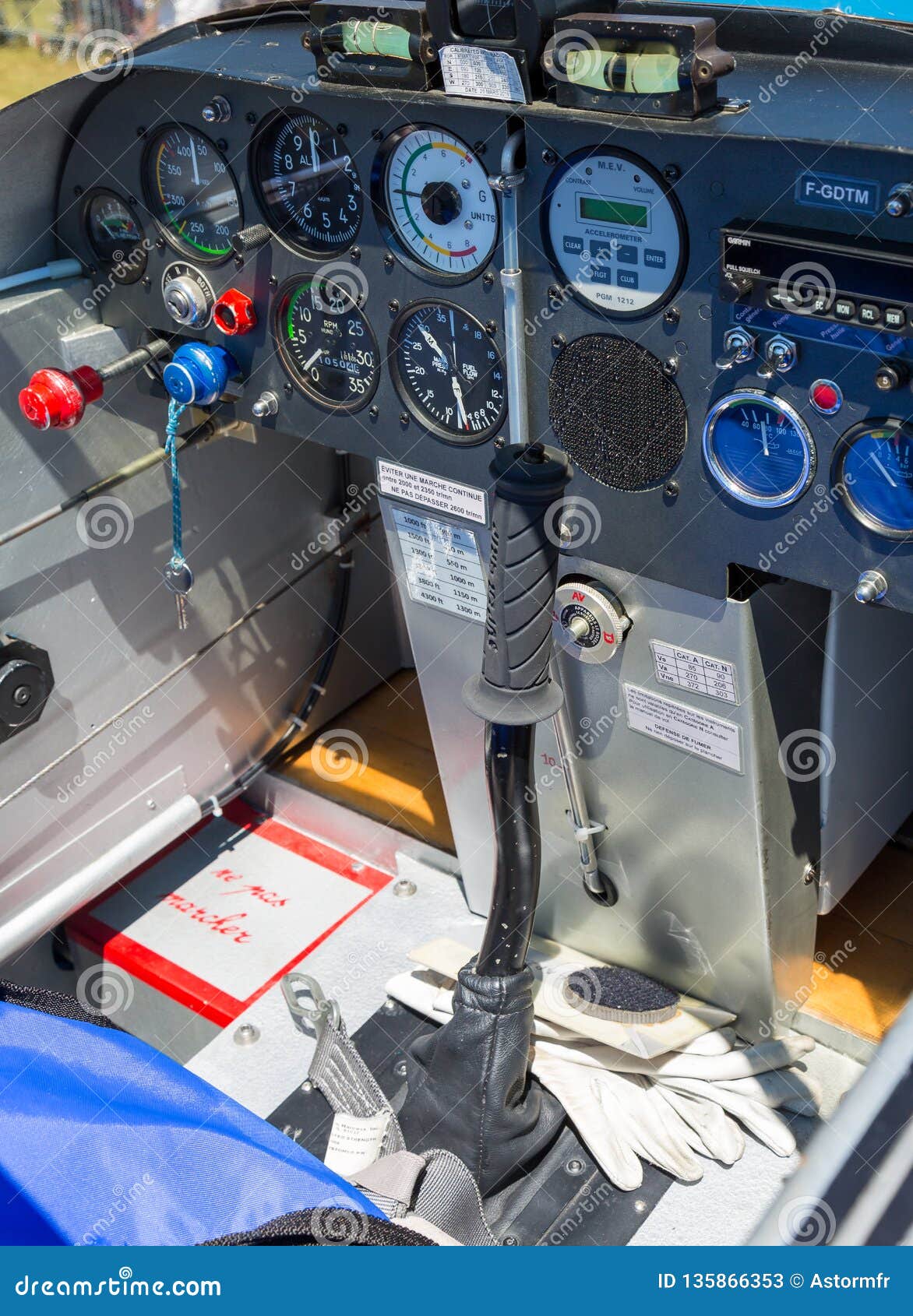 Small Plane Cockpit Interior View Editorial Stock Photo - Image of ...