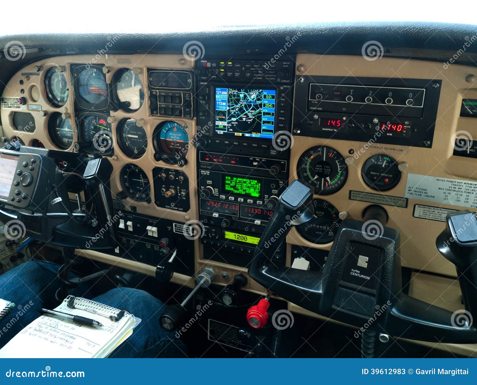 Small Plane Cockpit Packed With Instruments Editorial Stock Photo ...