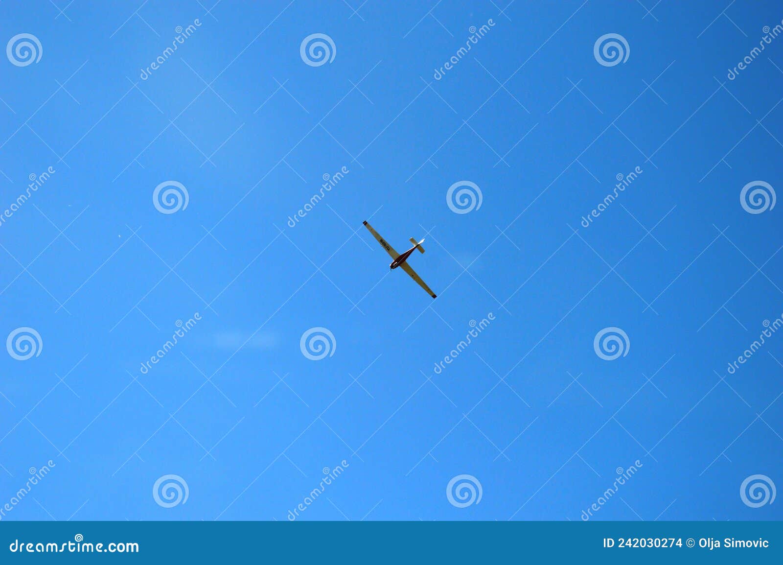 Small plane in flight stock photo. Image of wings, details - 242030274