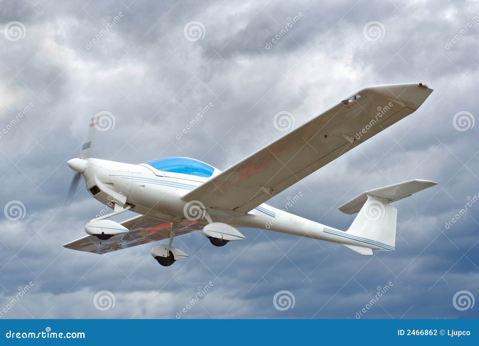 Small plane in flight stock photo. Image of small, outdoor - 2466862