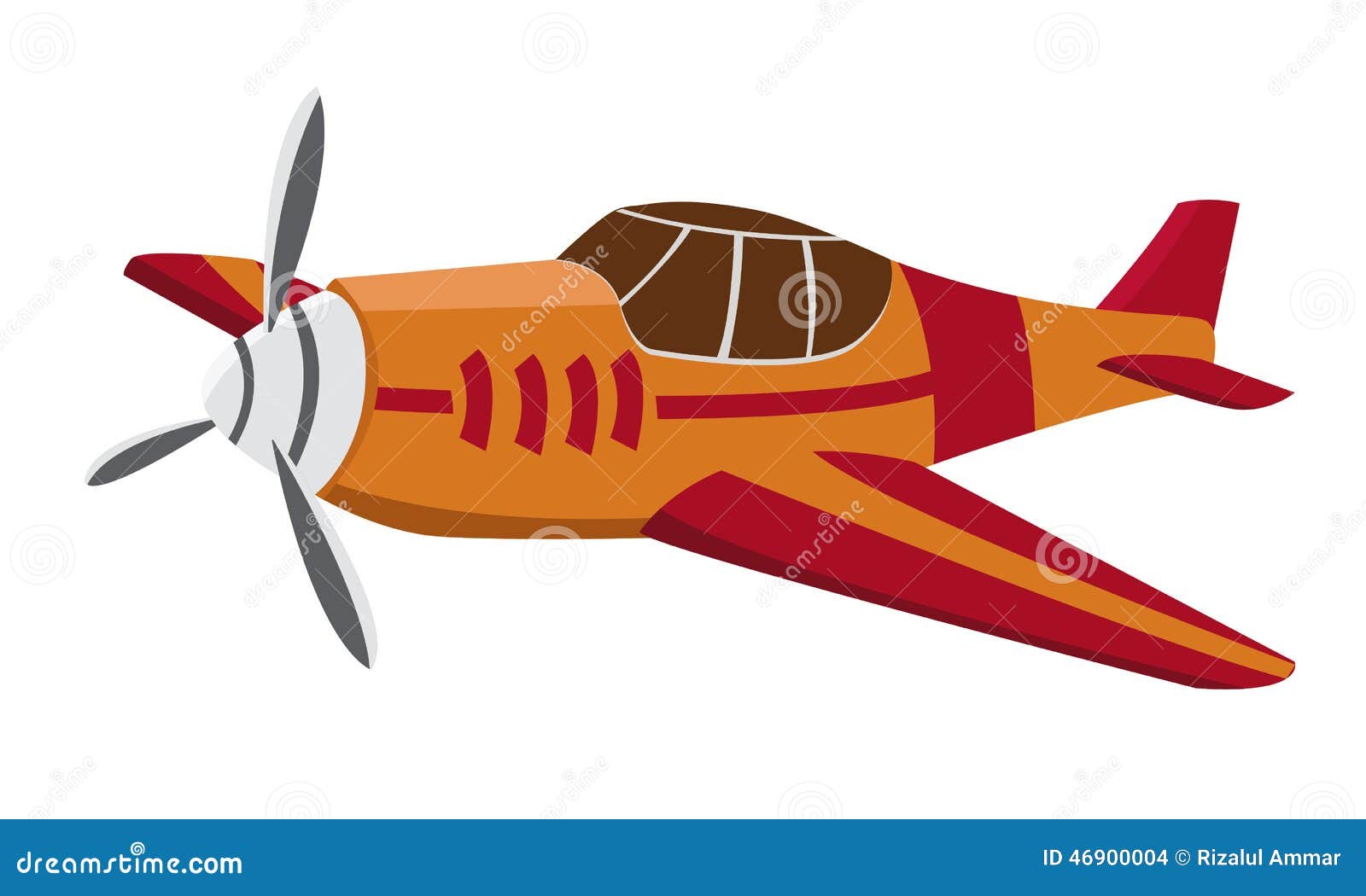 Small plane stock vector. Illustration of flying, aircraft - 46900004