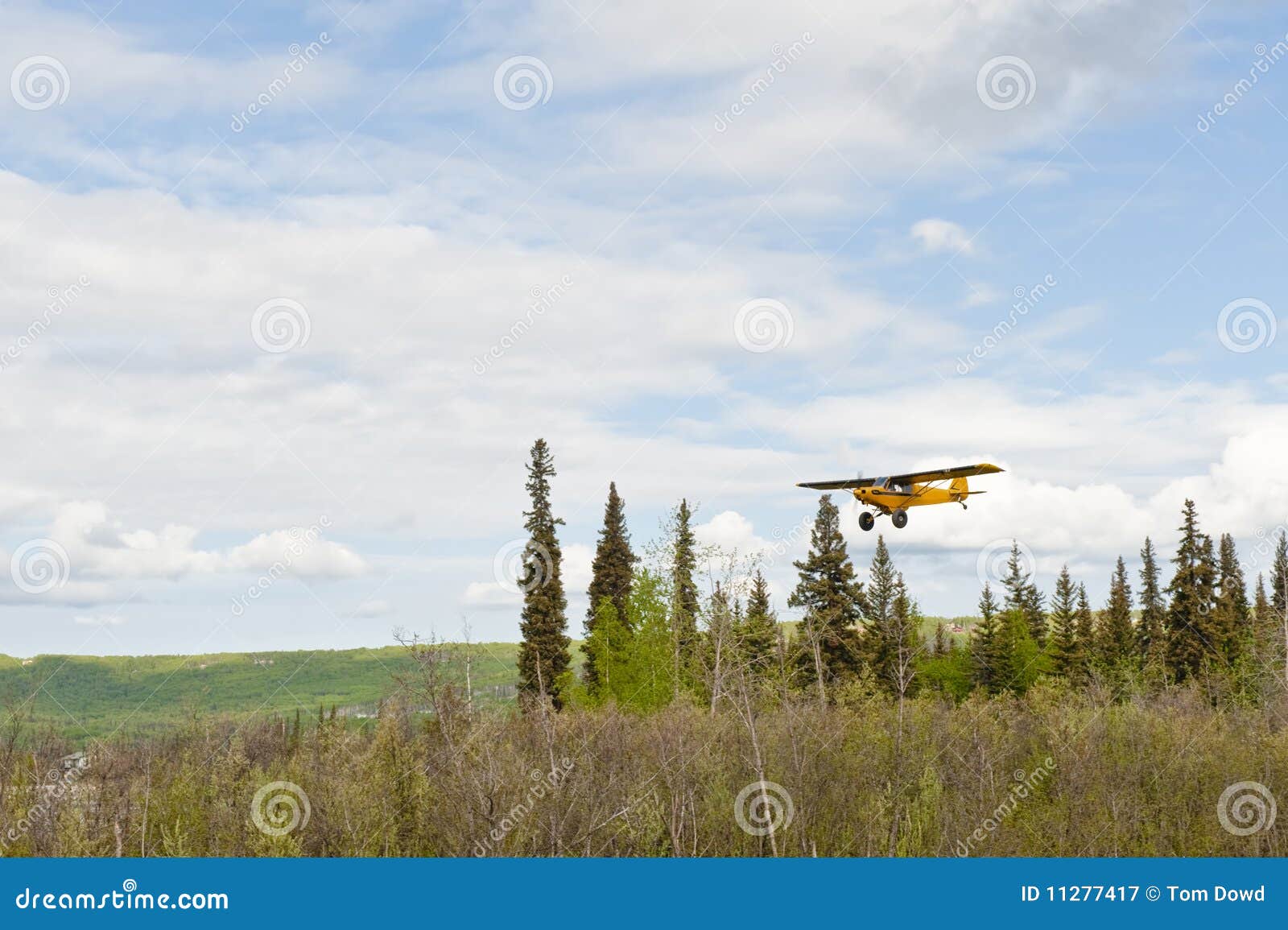 Small Plane Flying Over Alaska Stock Image - Image of greenery, flying ...