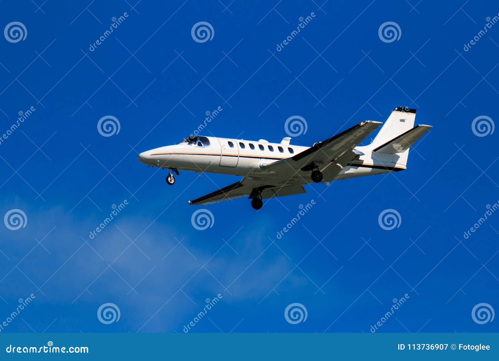 A Small Plane is Flying in the Sky Stock Image - Image of classic ...