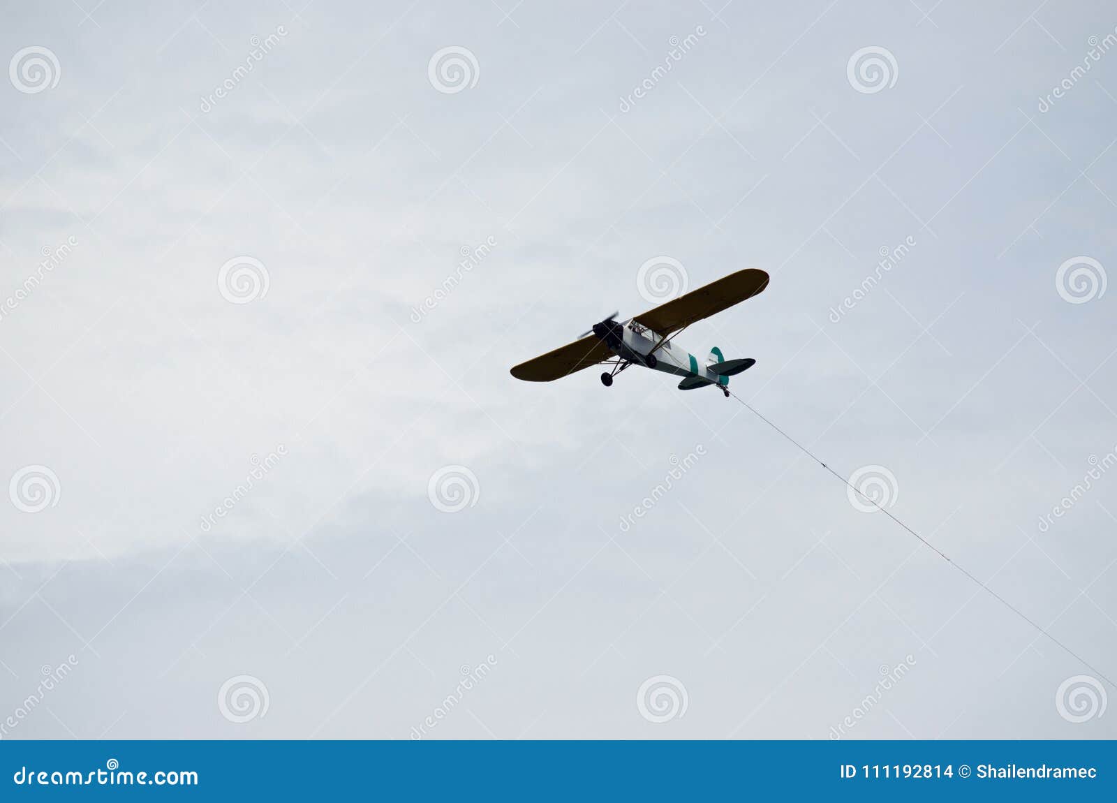 A small plane flying stock photo. Image of plane, flight - 111192814