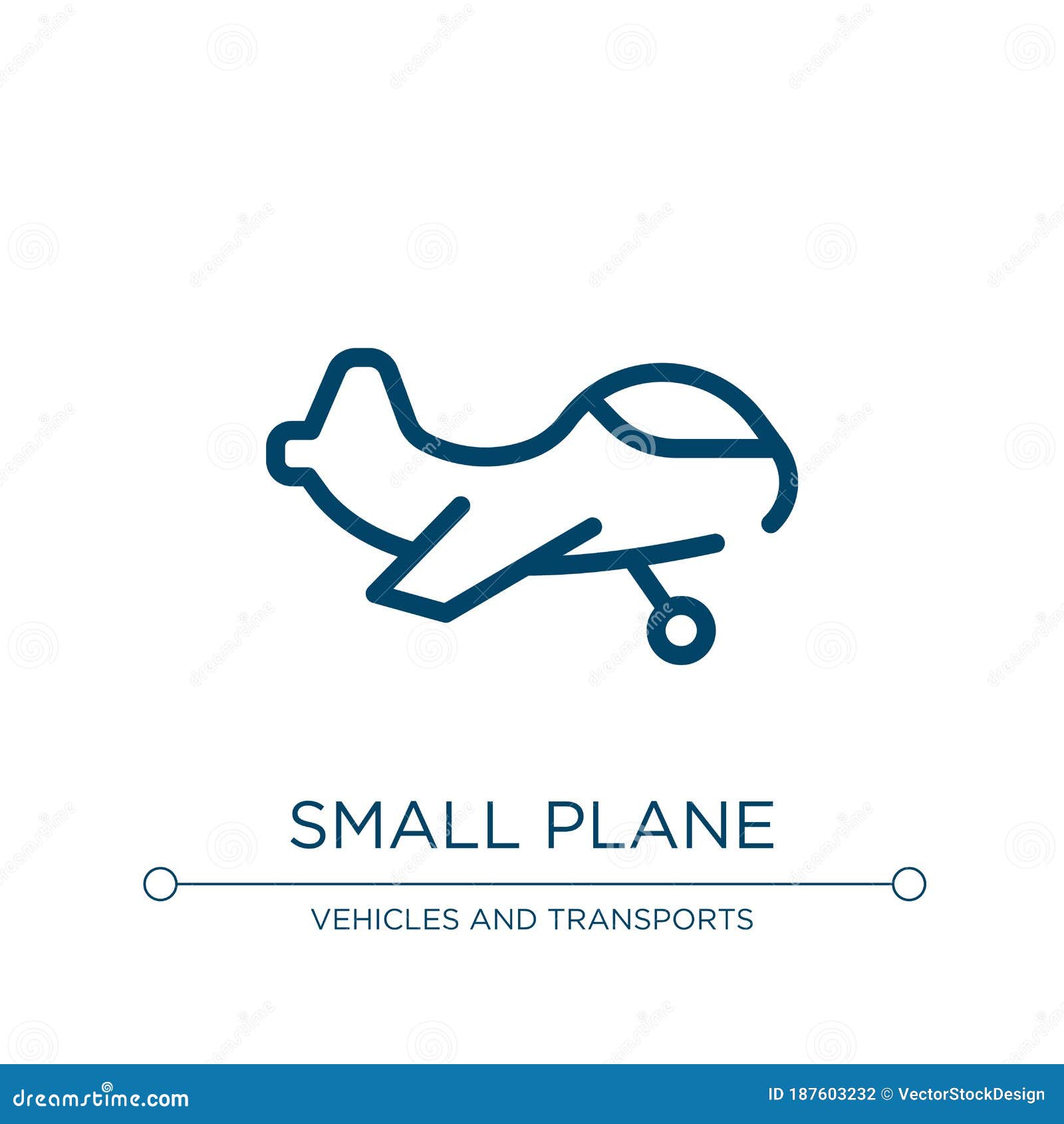 Small Plane Icon. Linear Vector Illustration from Vehicles and ...