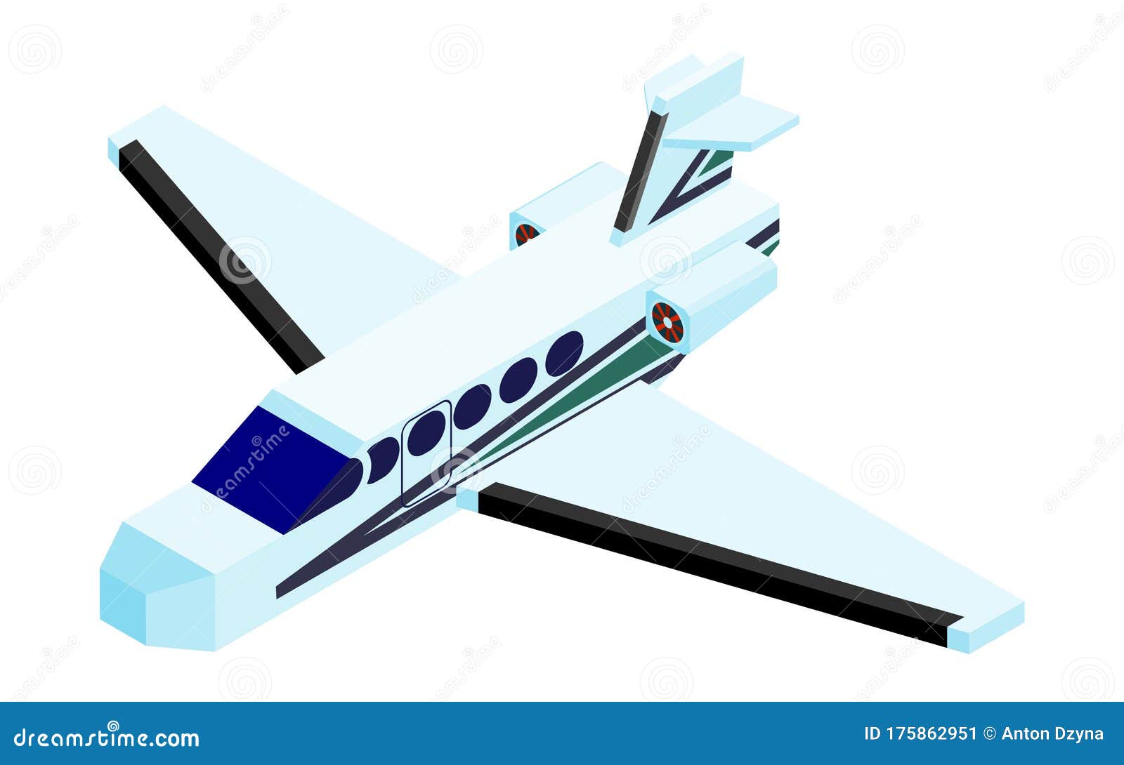 Small Plane Isometric Machine. Vector Air Stock Illustration ...