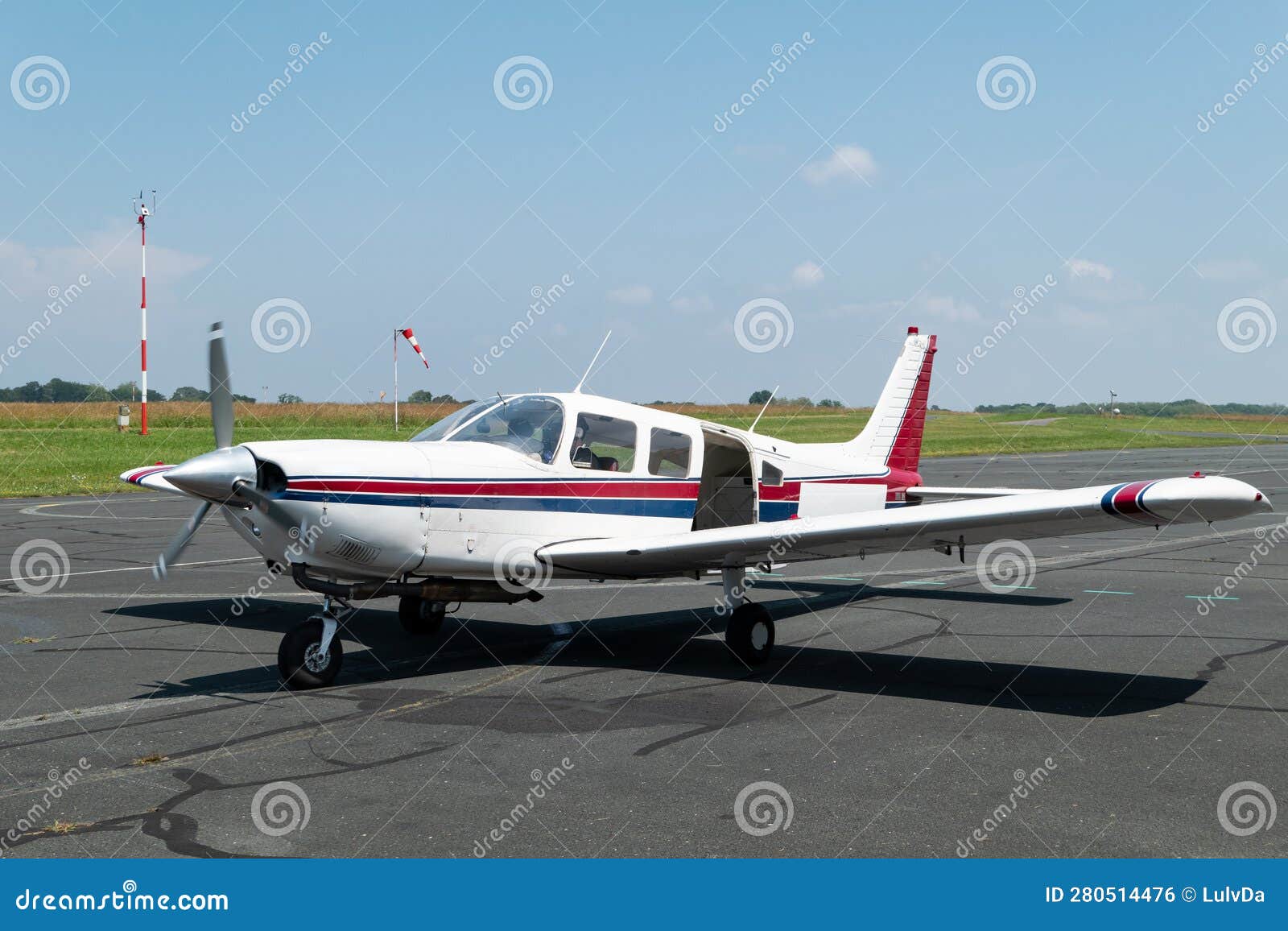 Small Plane Parked on the Runway Stock Photo - Image of plane, freight ...