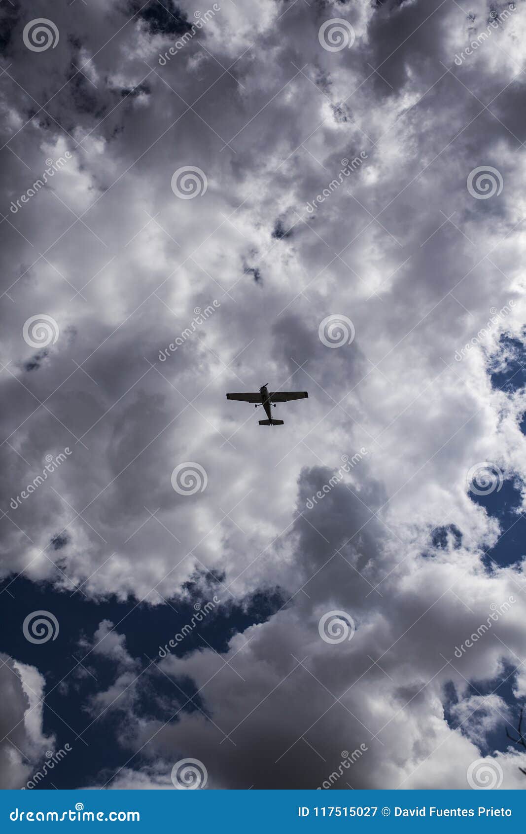 The small plane in the sky stock image. Image of transport - 117515027